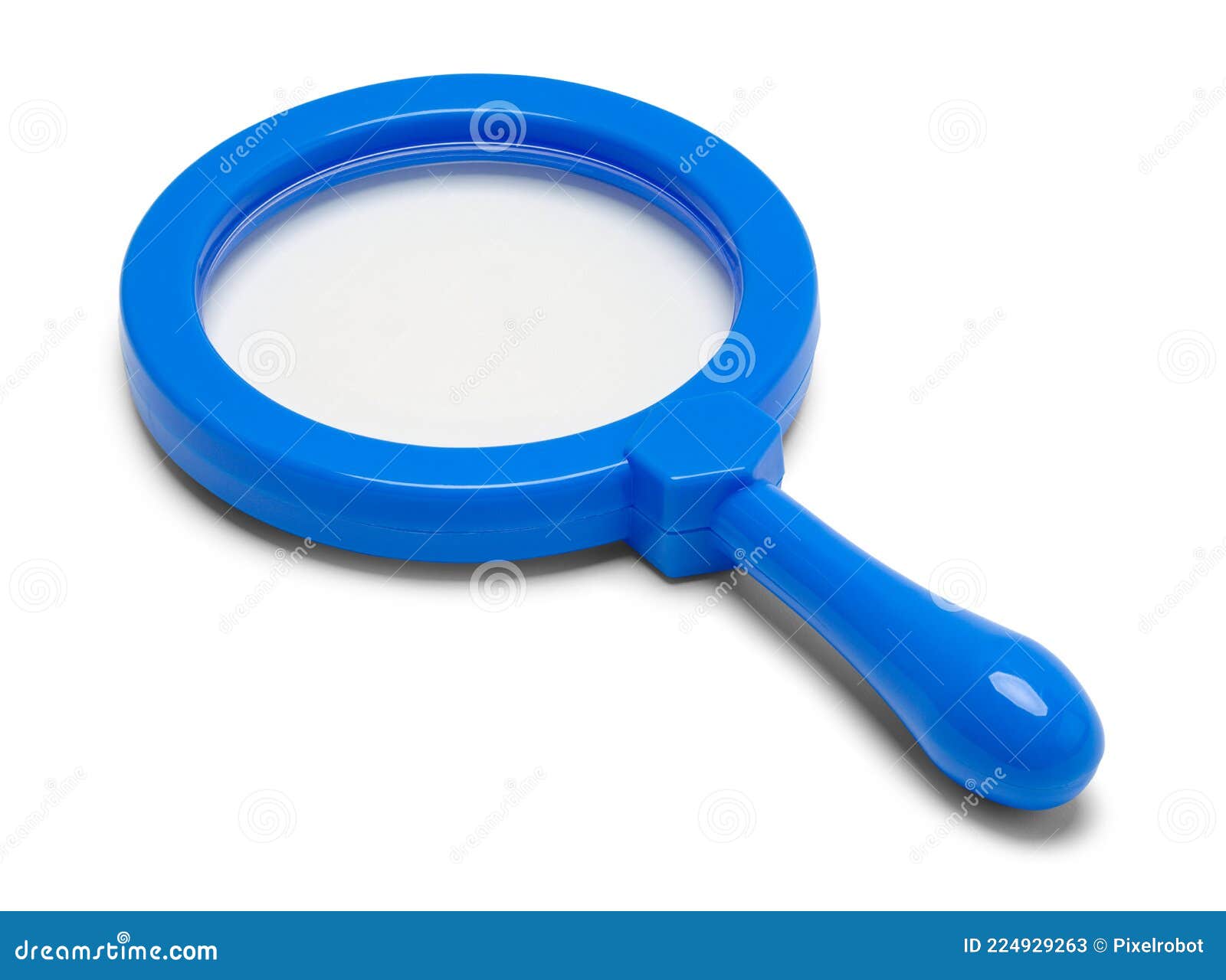 Blue Plastic Magnifying Glass Stock Image - Image of magnification ...