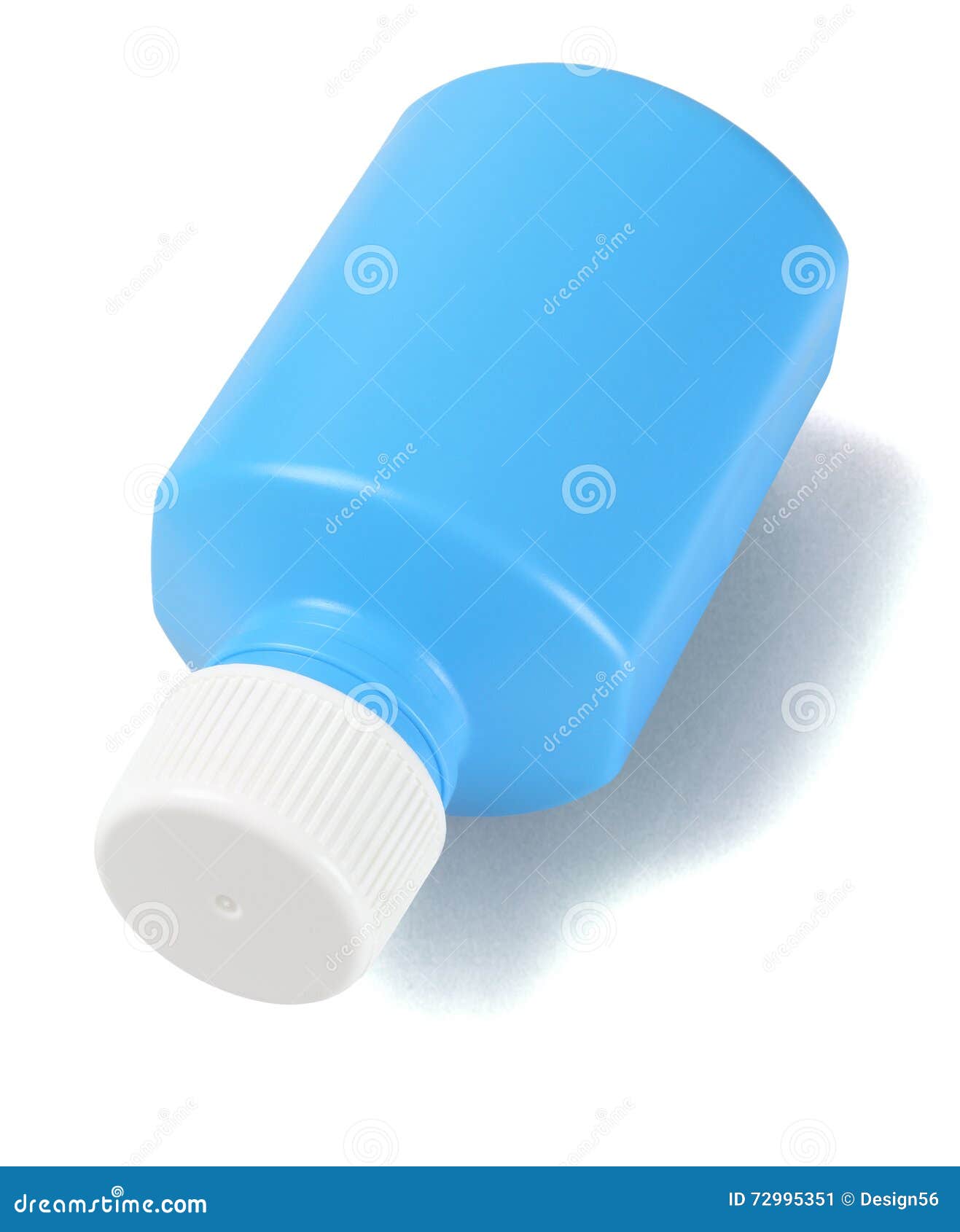 Blue Plastic Medicine Bottle Stock Image - Image of container, colour ...