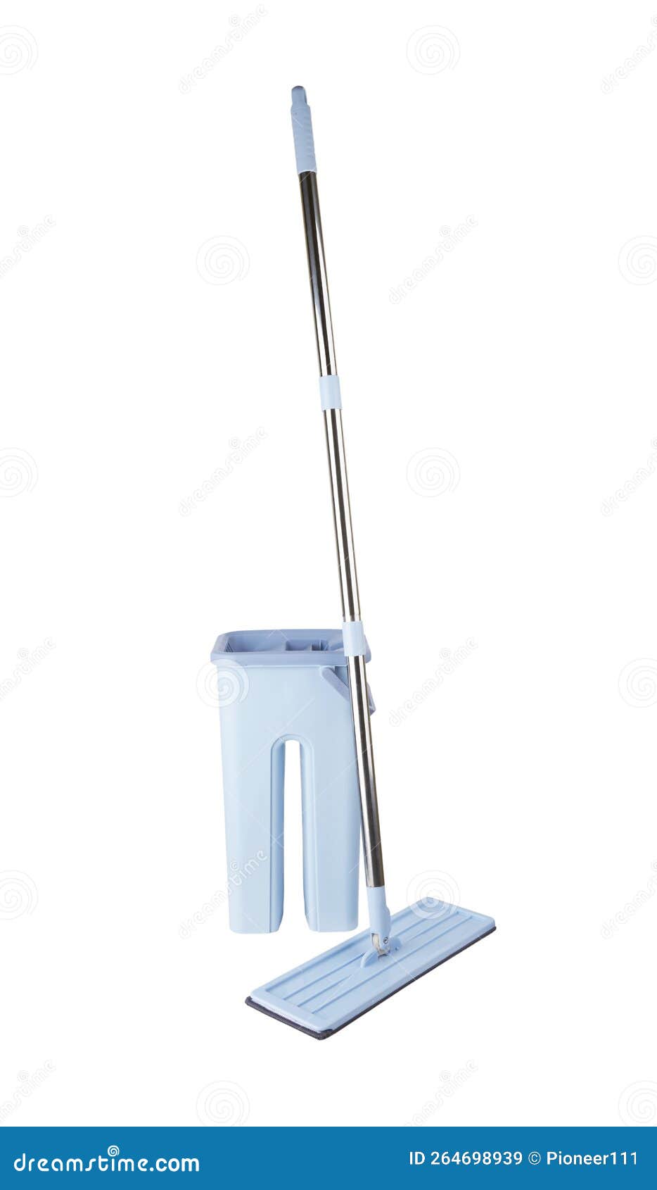 Blue plastic mop stock image. Image of isolated, swab - 264698939