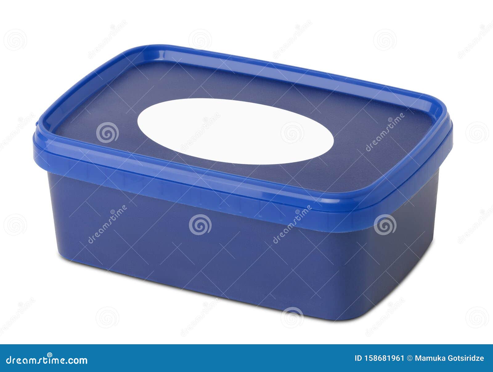 Blue Plastic Rectangular Container Stock Image - Image of blue ...