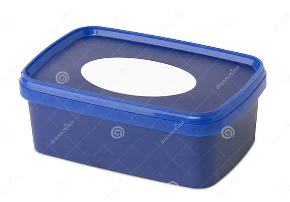 Blue Plastic Rectangular Container Stock Image - Image of blue ...