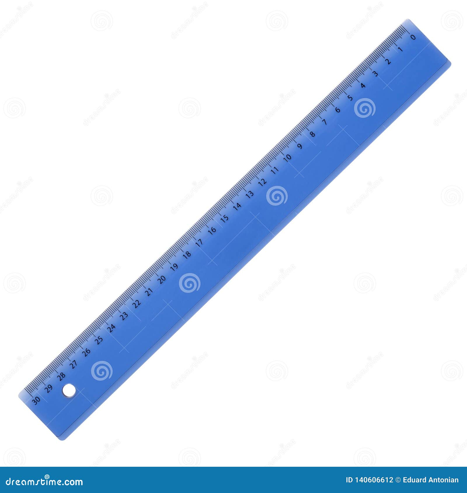 Blue Plastic Ruler for Left-handers, on a White Background Stock Photo ...