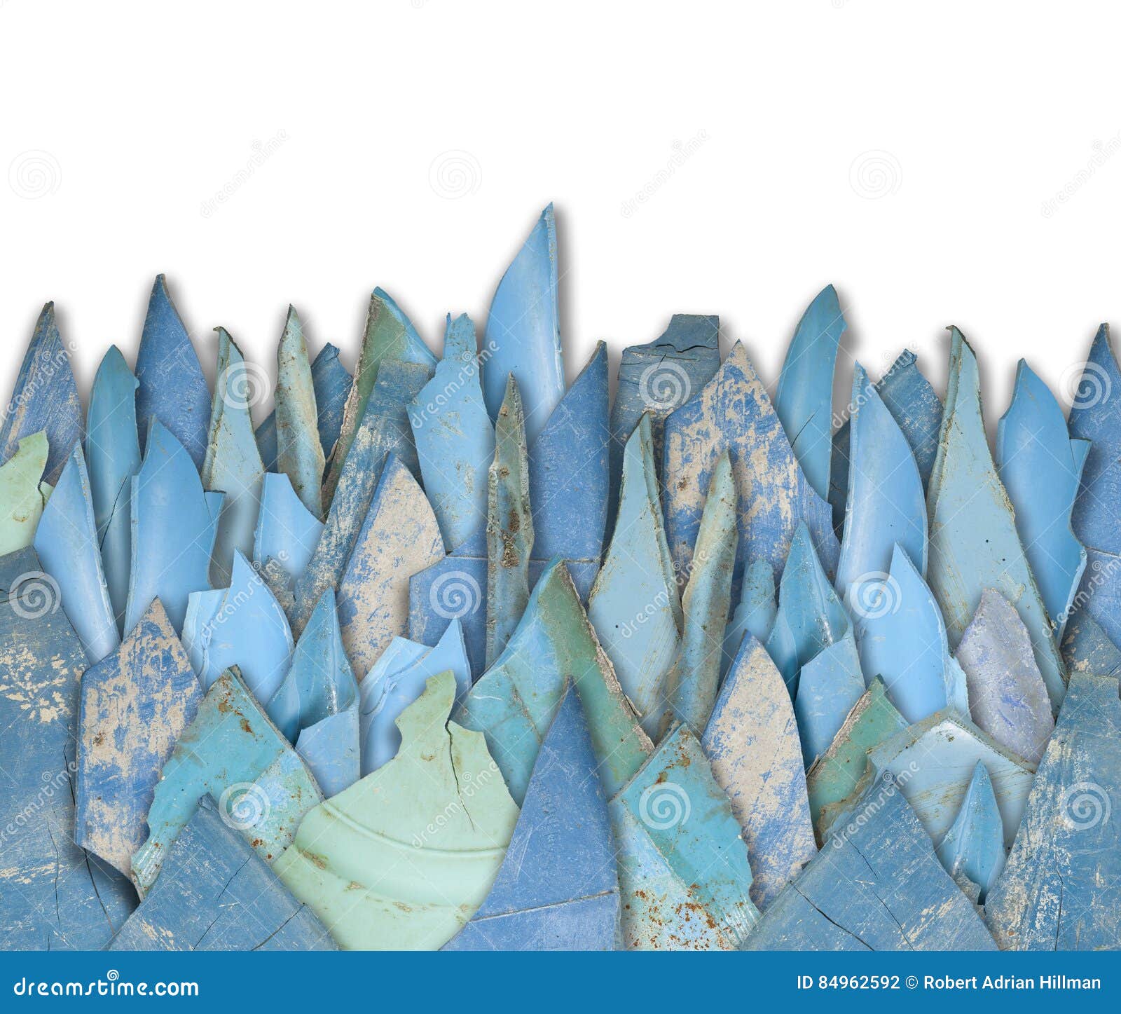 Blue plastic shards stock photo. Image of broken, sharp - 84962592