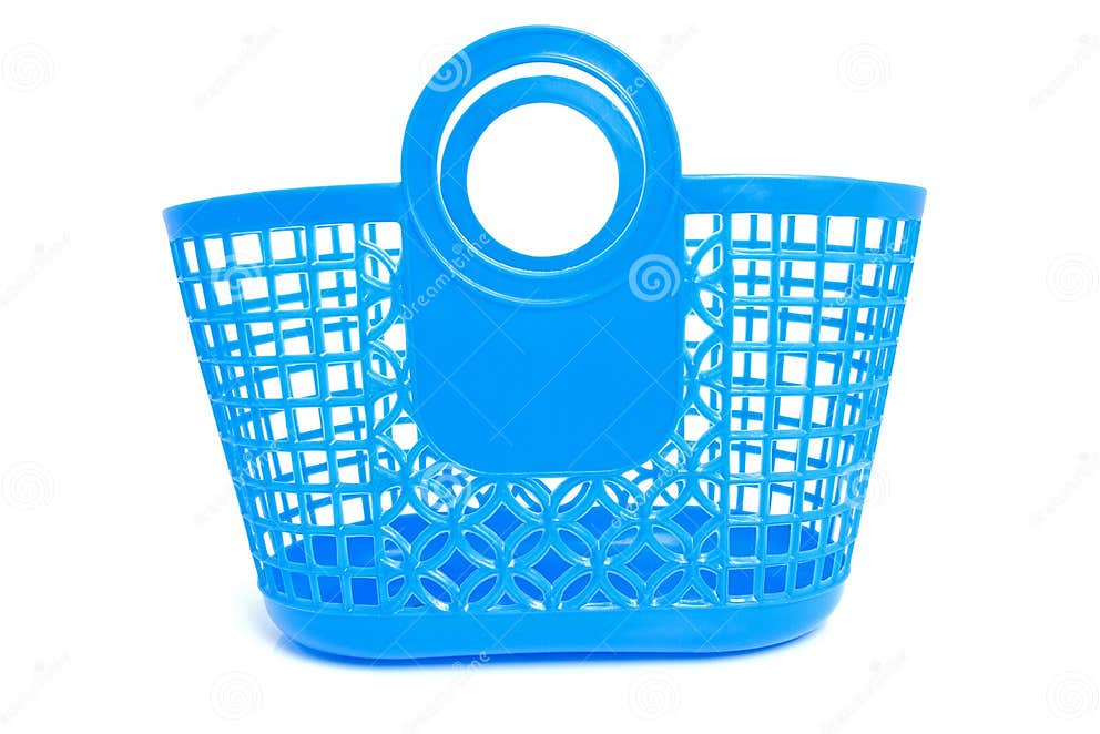 Blue plastic shopping bag stock photo. Image of grocery - 12312270