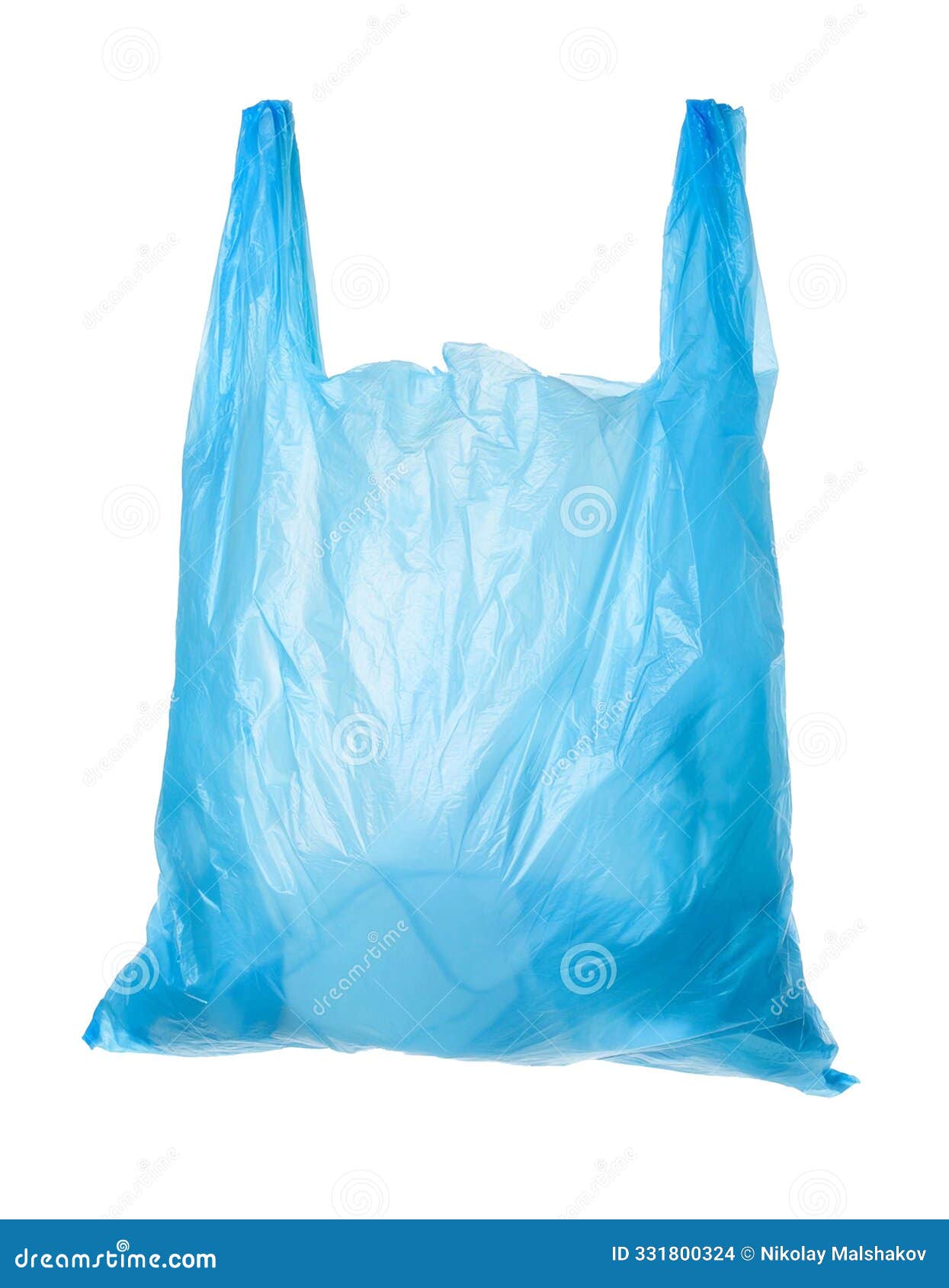 Blue Plastic Shopping Bag Isolated on Transparent Background, Ideal for ...
