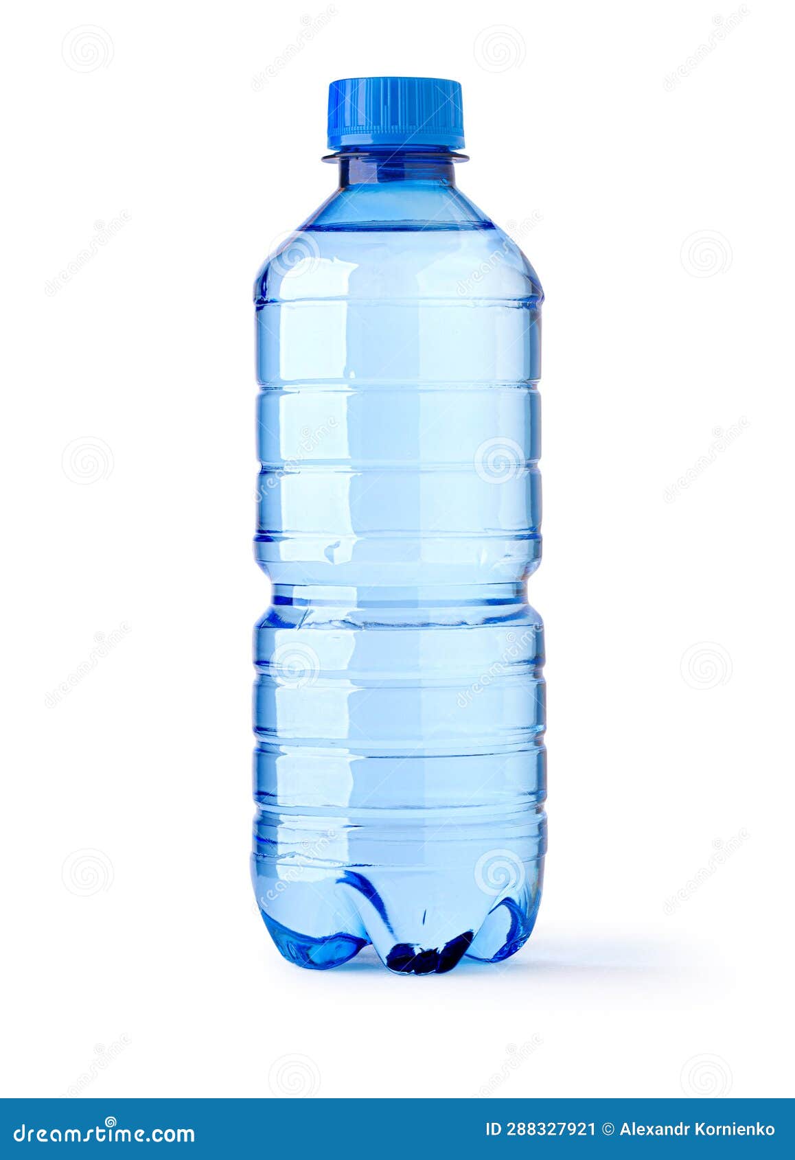 Blue Plastic Small Water Bottle Stock Image - Image of fresh, clipping ...
