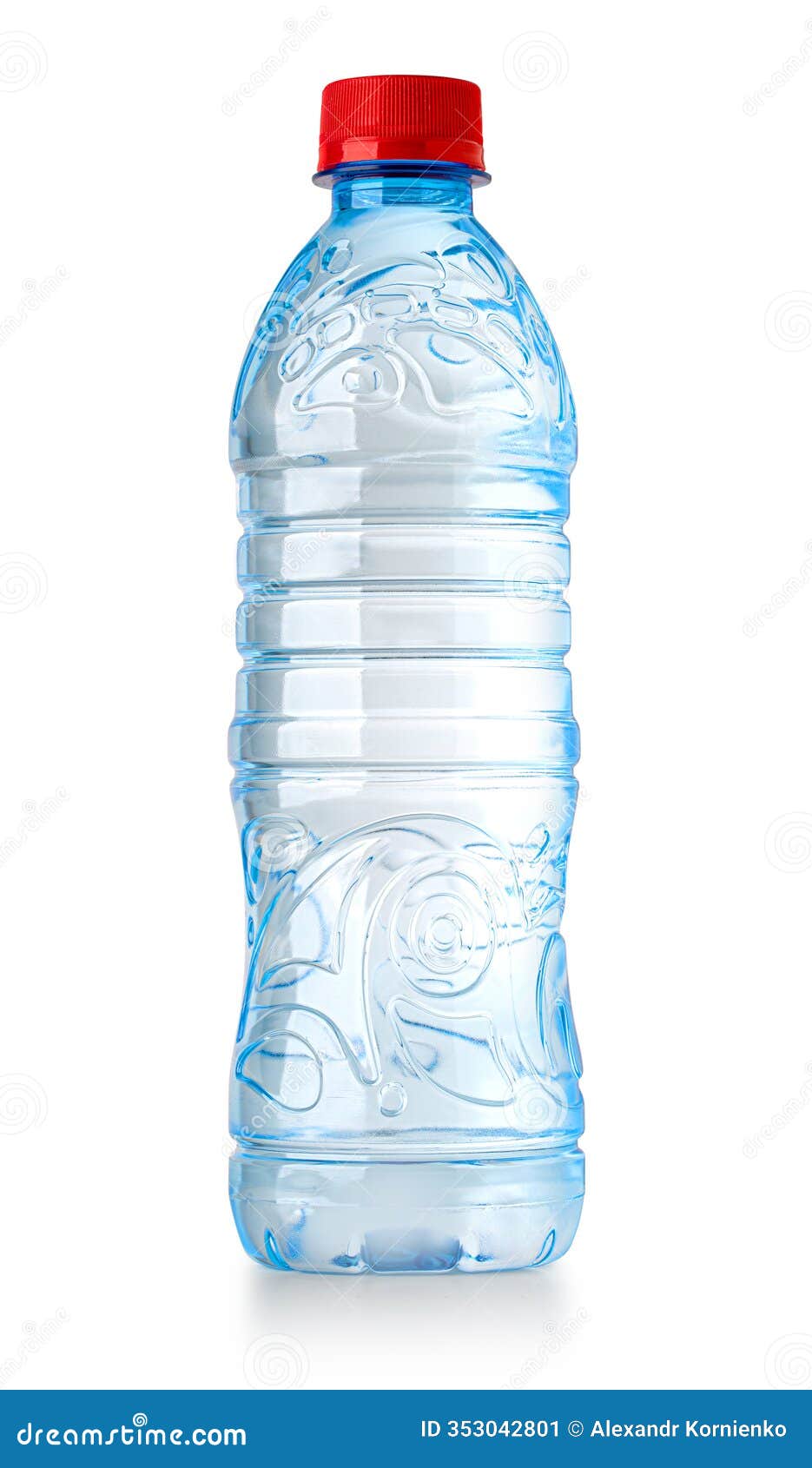 Blue Plastic Small Water Bottle Stock Image - Image of blue, fitness ...