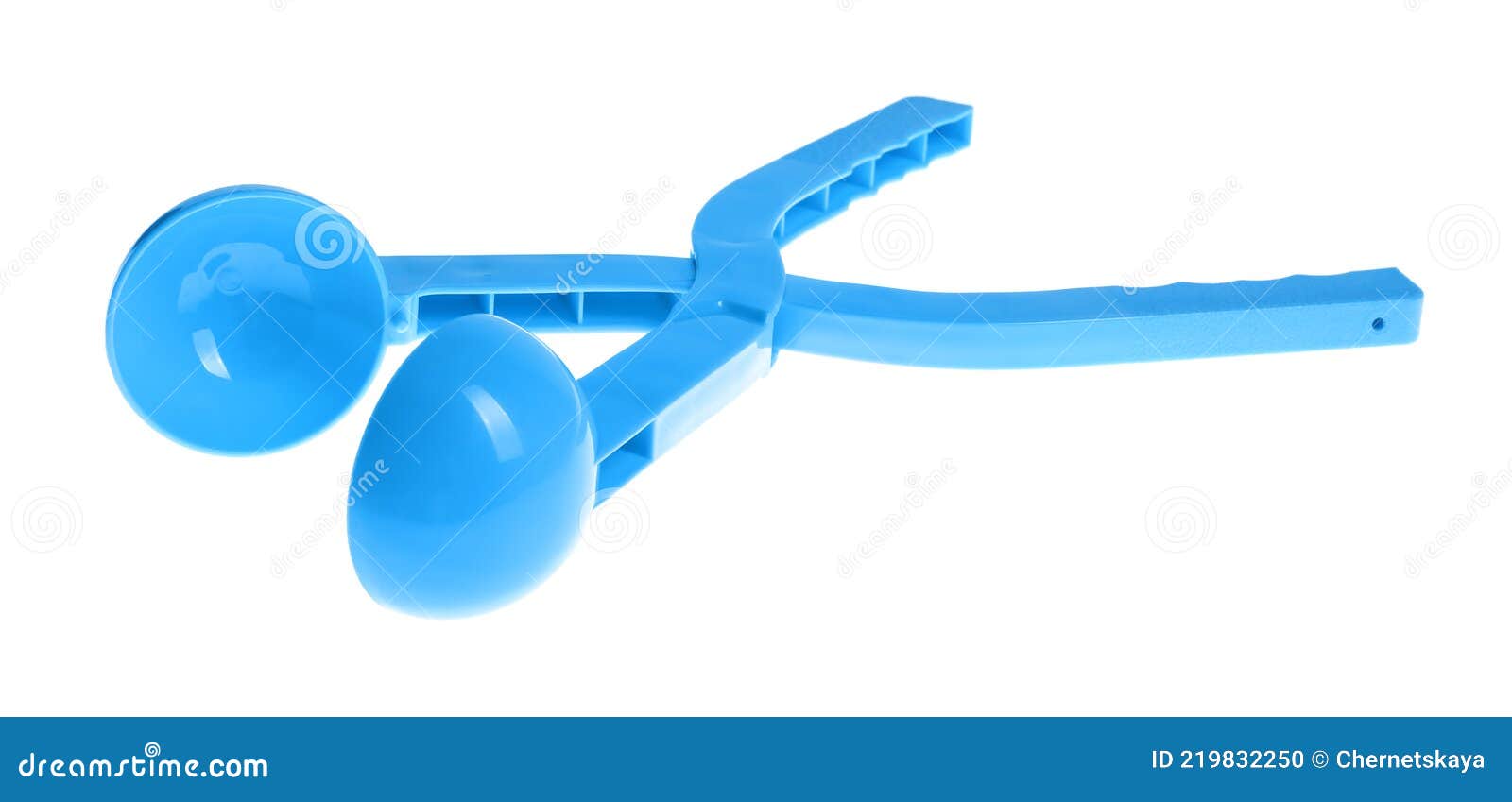 Blue Plastic Snowball Maker Isolated on White Stock Photo - Image of ...