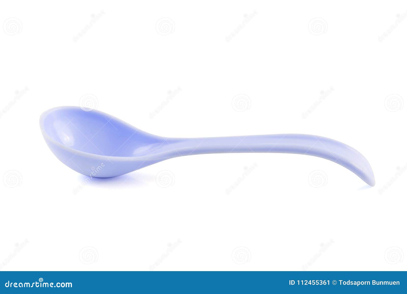 Blue Plastic Spoon Isolated on White Background with Clipping Path ...