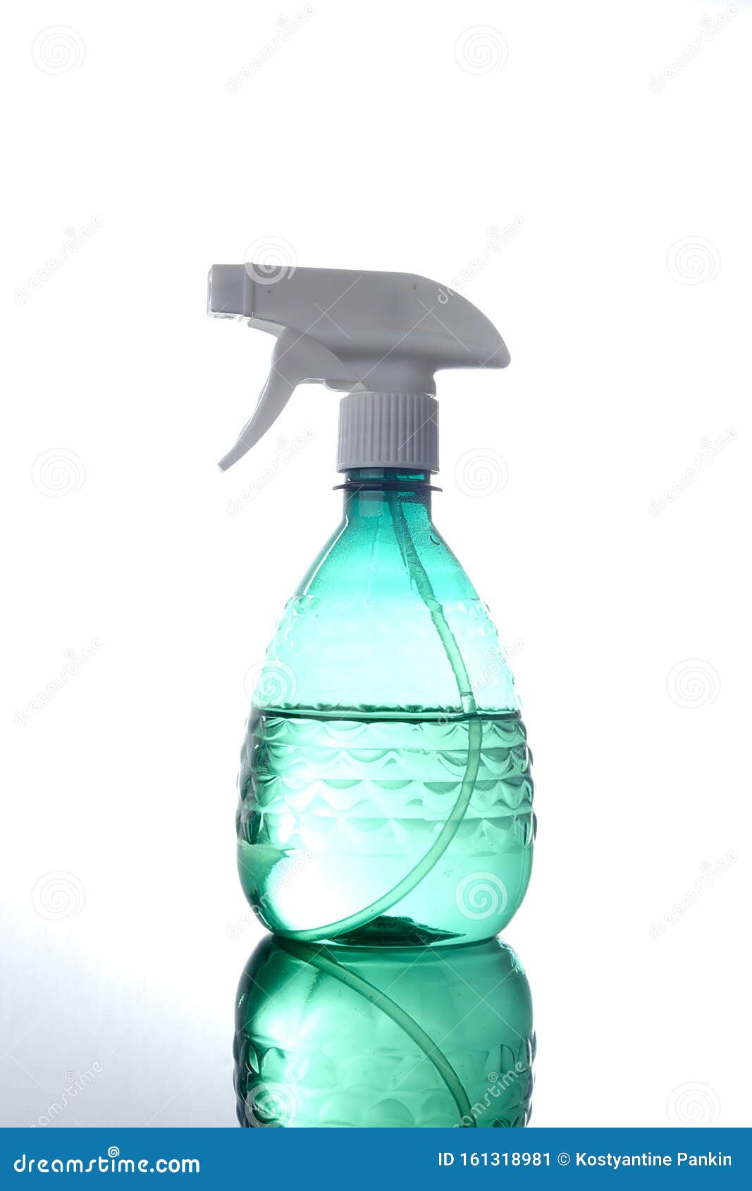 Blue plastic spray bottle stock image. Image of plastic - 161318981