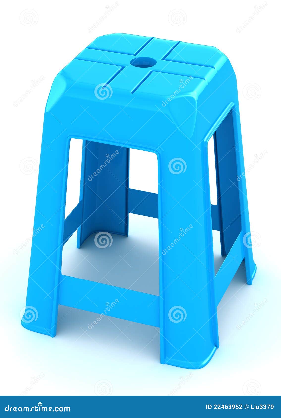 Blue Plastic Stool stock illustration. Illustration of seat - 22463952