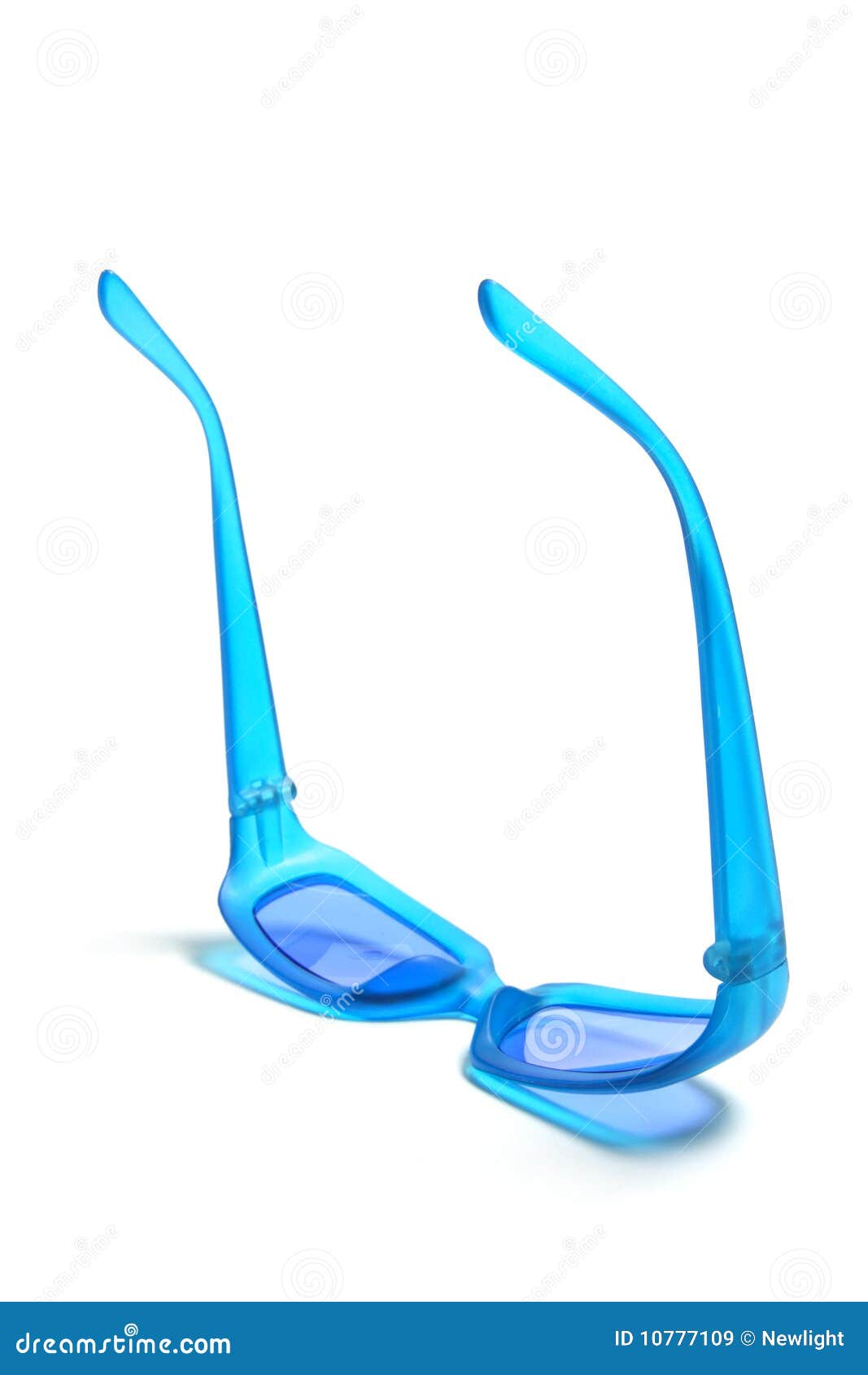 Blue Plastic Sunglasses stock image. Image of shades - 10777109
