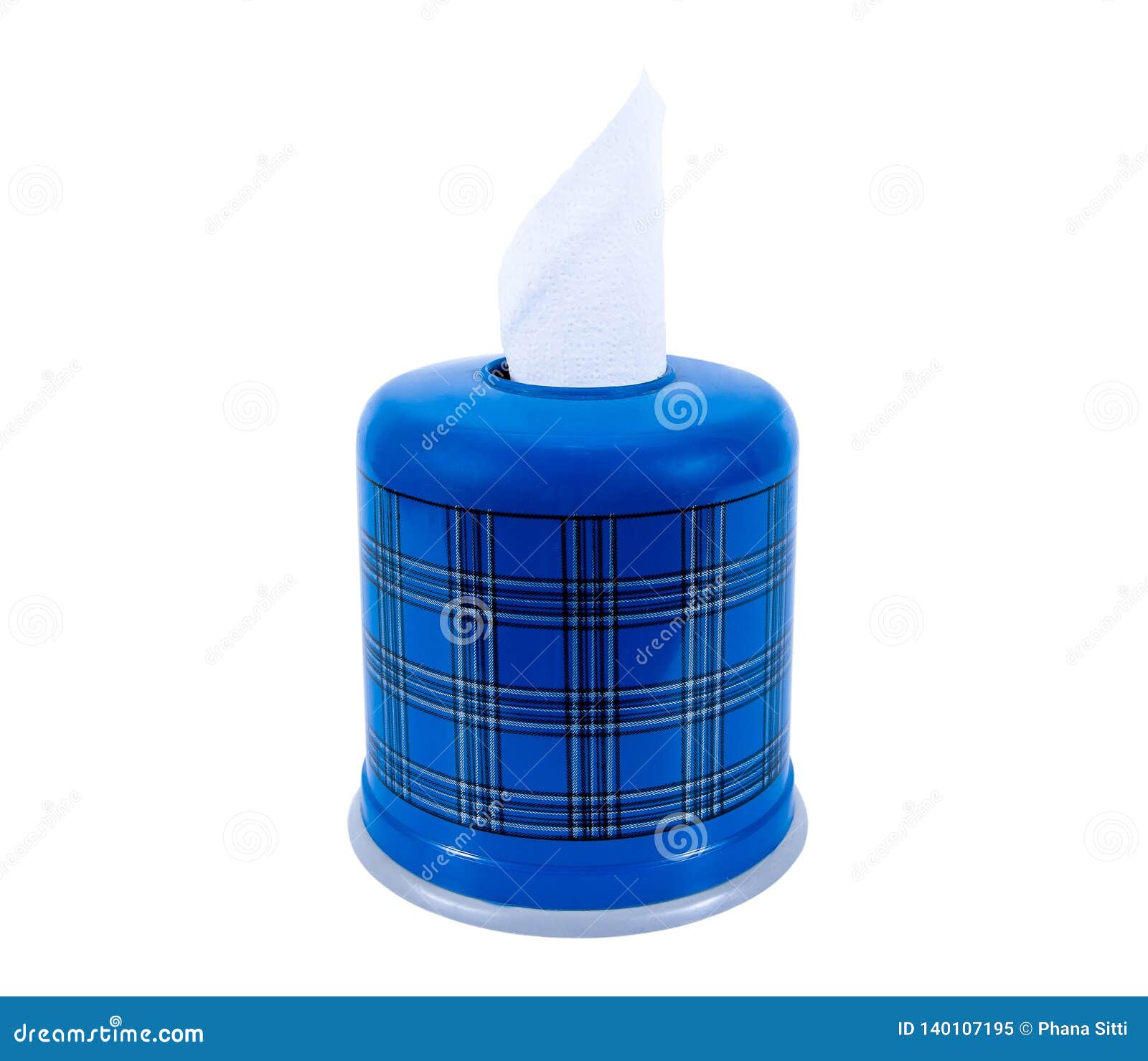 Blue Plastic Tissue Box Isolated on White Background Stock Image ...