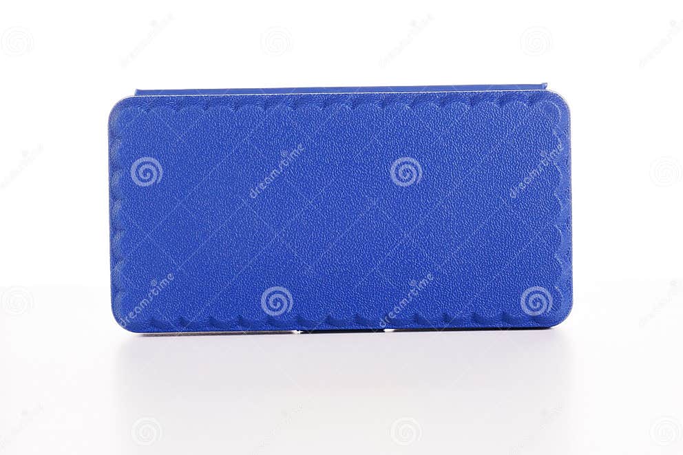 Blue Plastic Tool Box on a White Background. Stock Photo - Image of ...