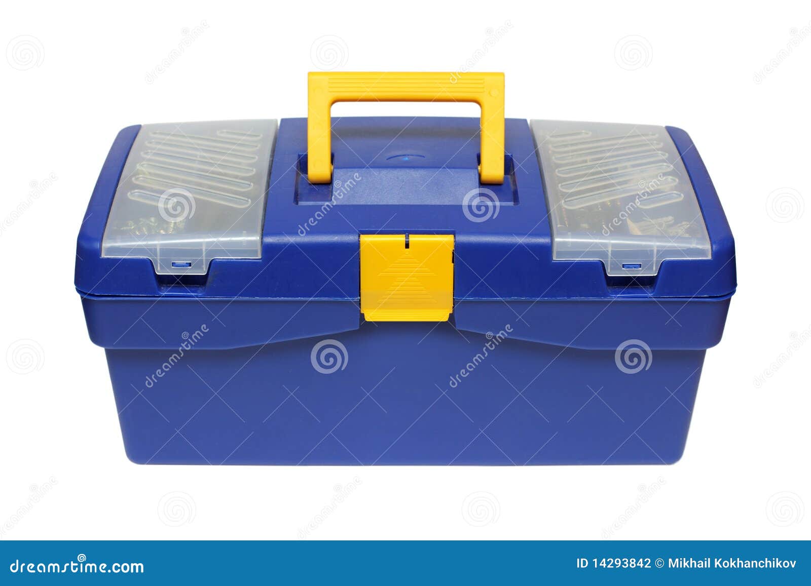 Blue plastic toolbox stock photo. Image of storage, blue - 14293842