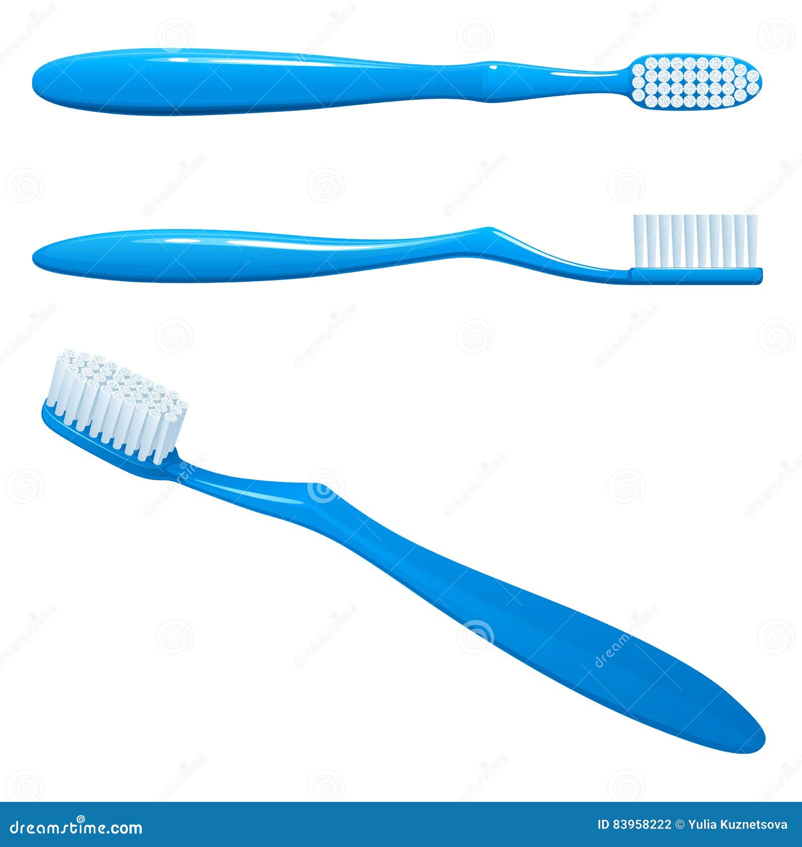Blue Plastic Toothbrush, the Top View, Sideways and in the Long Term ...