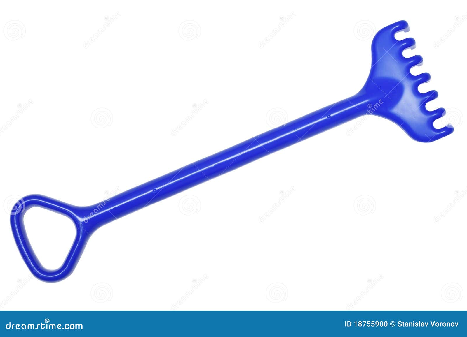 Blue Plastic Toy Rake. Stock Photo - Image: 18755900