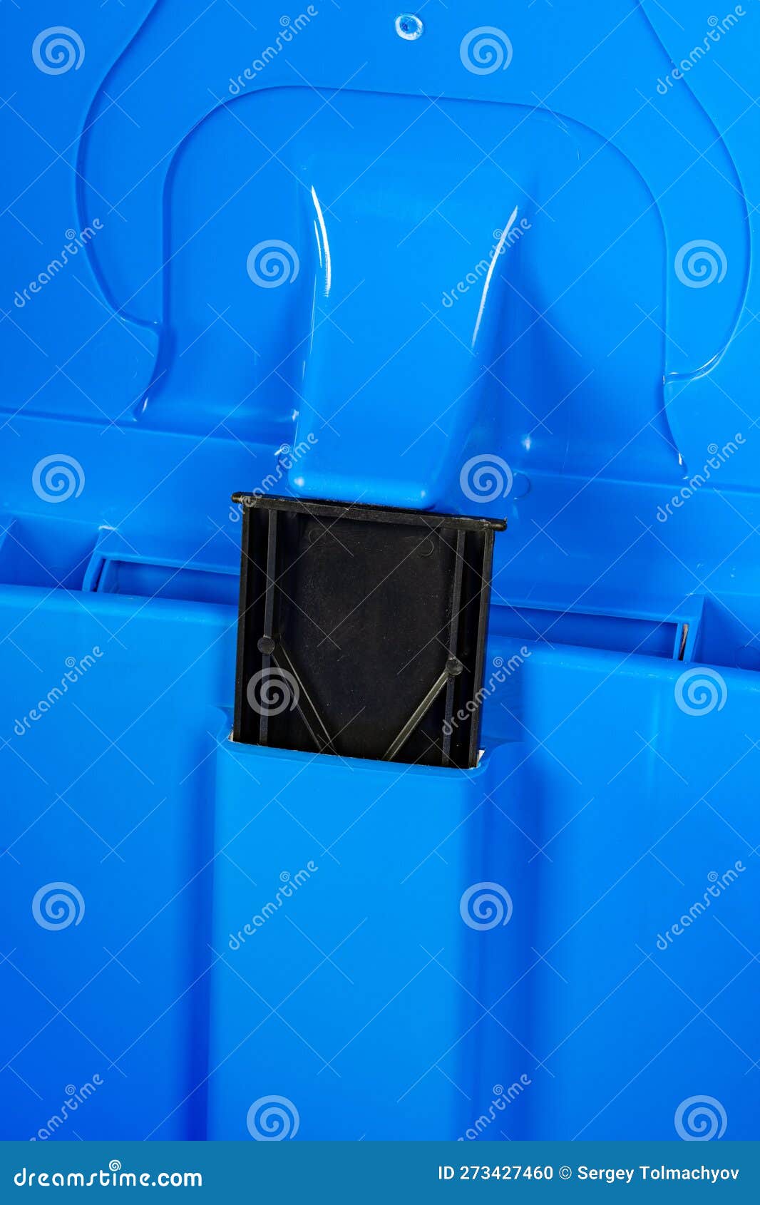 A Blue Plastic Trash Bin Close Up Stock Photo - Image of plastic ...