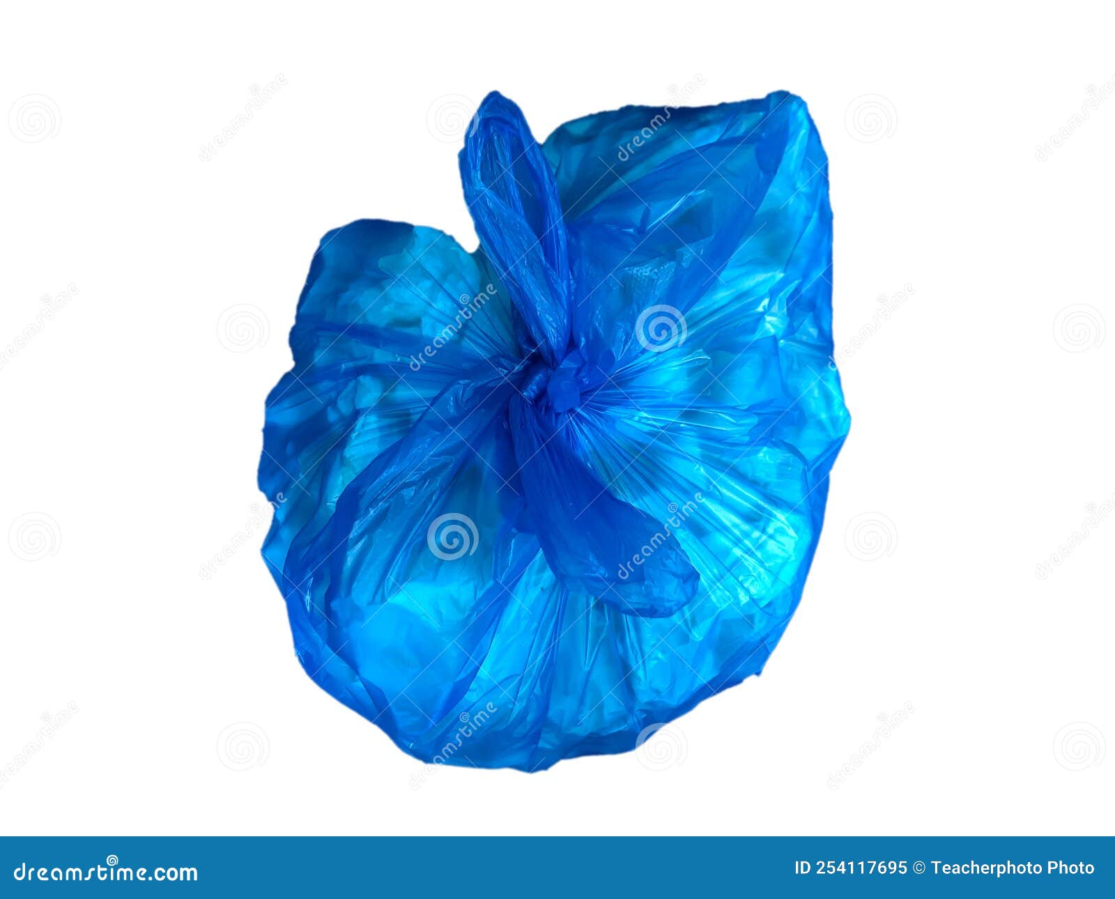 Blue Plastic Trash Isolated on a White Background Stock Image - Image ...