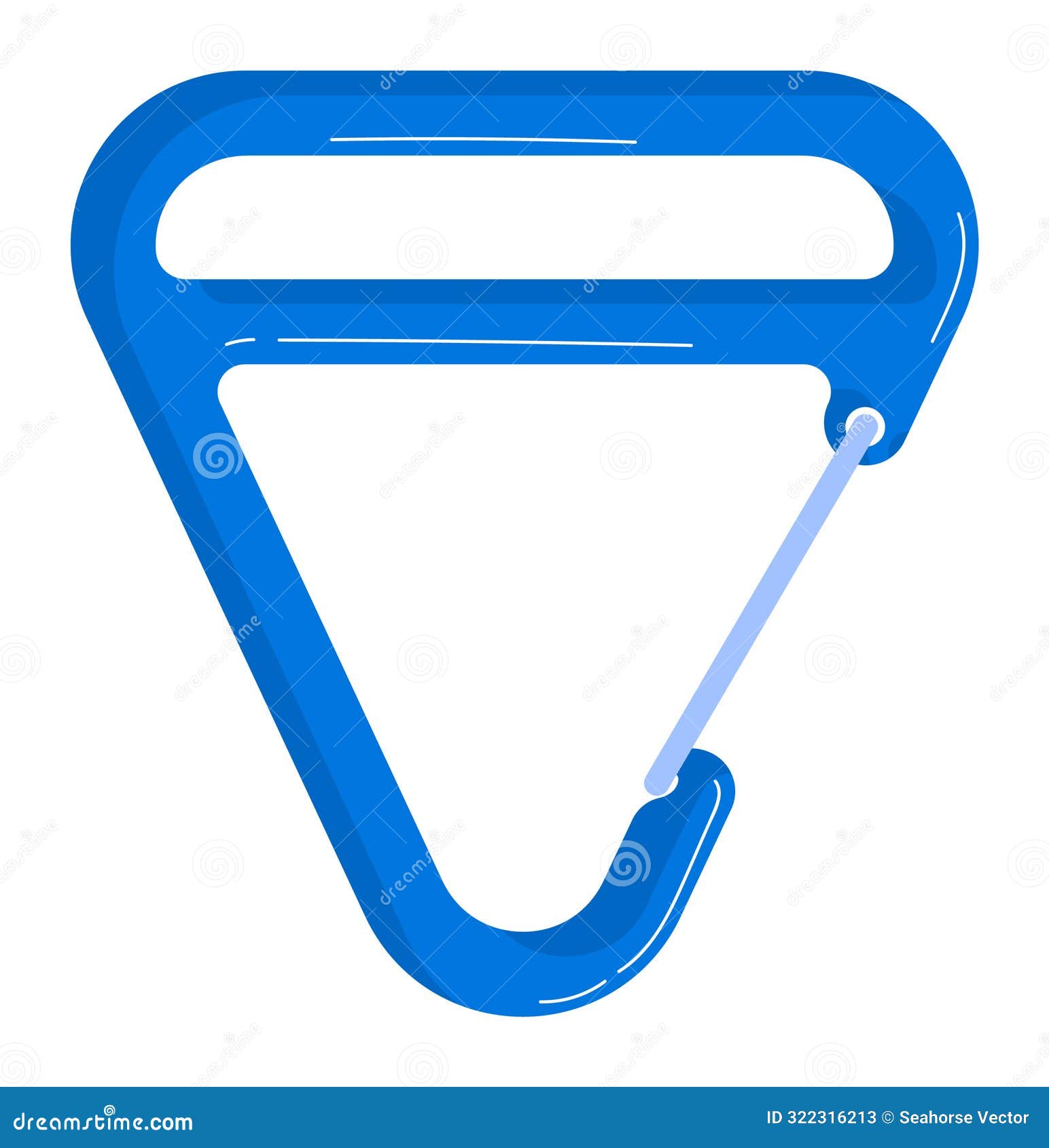 Blue Plastic Triangle Guitar Isolated White Background. Musical ...