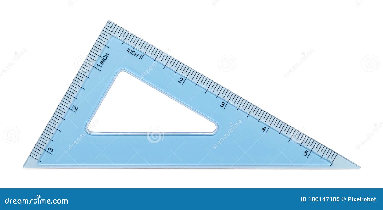 Ruler Triangle Blue stock image. Image of flat, triangle - 100147185