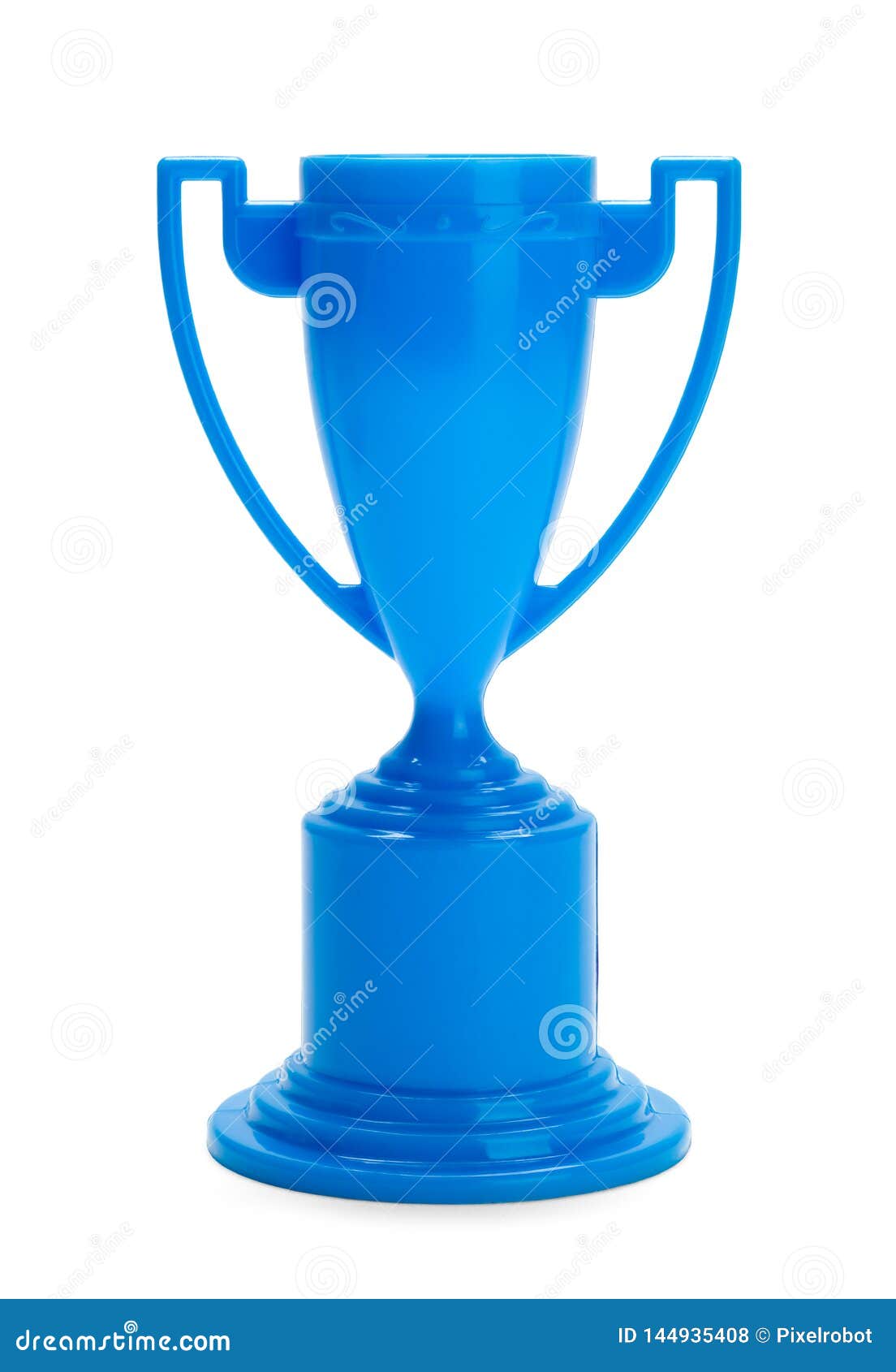 Blue Plastic Trophy stock photo. Image of winer, award - 144935408