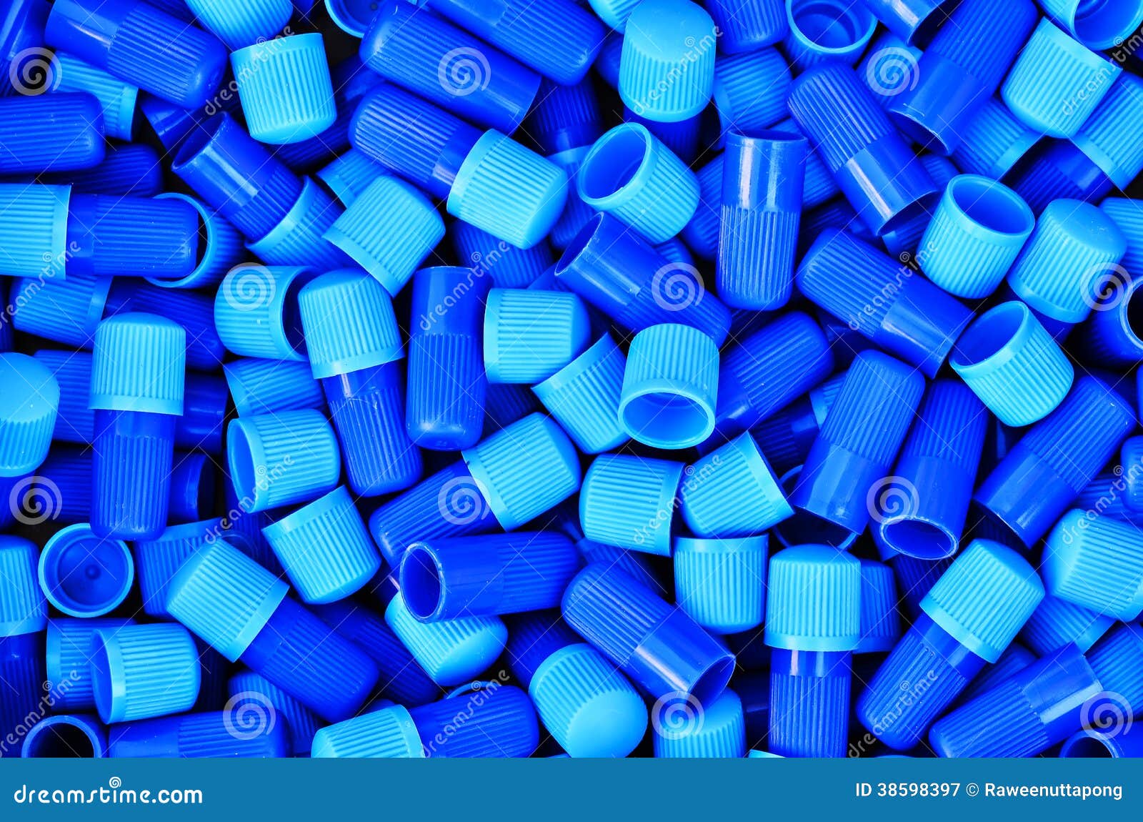 Blue plastic tubes stock image. Image of round, industrial - 38598397