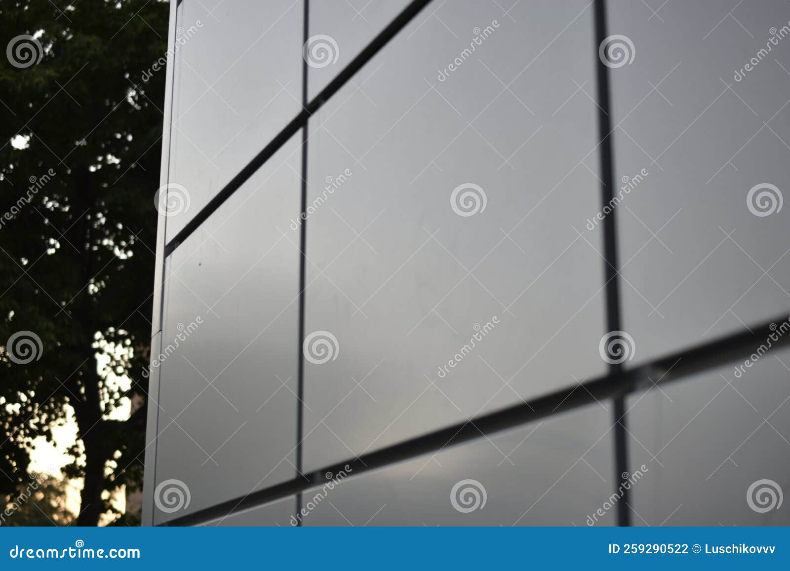 Blue Plastic Wall Panel on the House. Smooth Iron Panels on the House ...