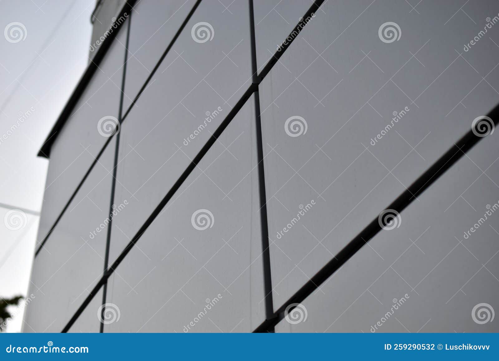 Blue Plastic Wall Panel on the House. Smooth Iron Panels on the House ...