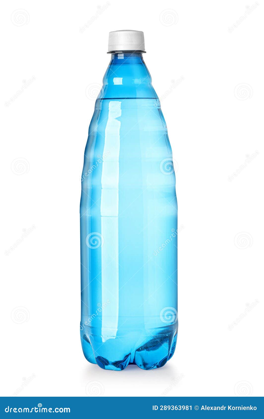 Blue plastic water bottle stock image. Image of path - 289363981