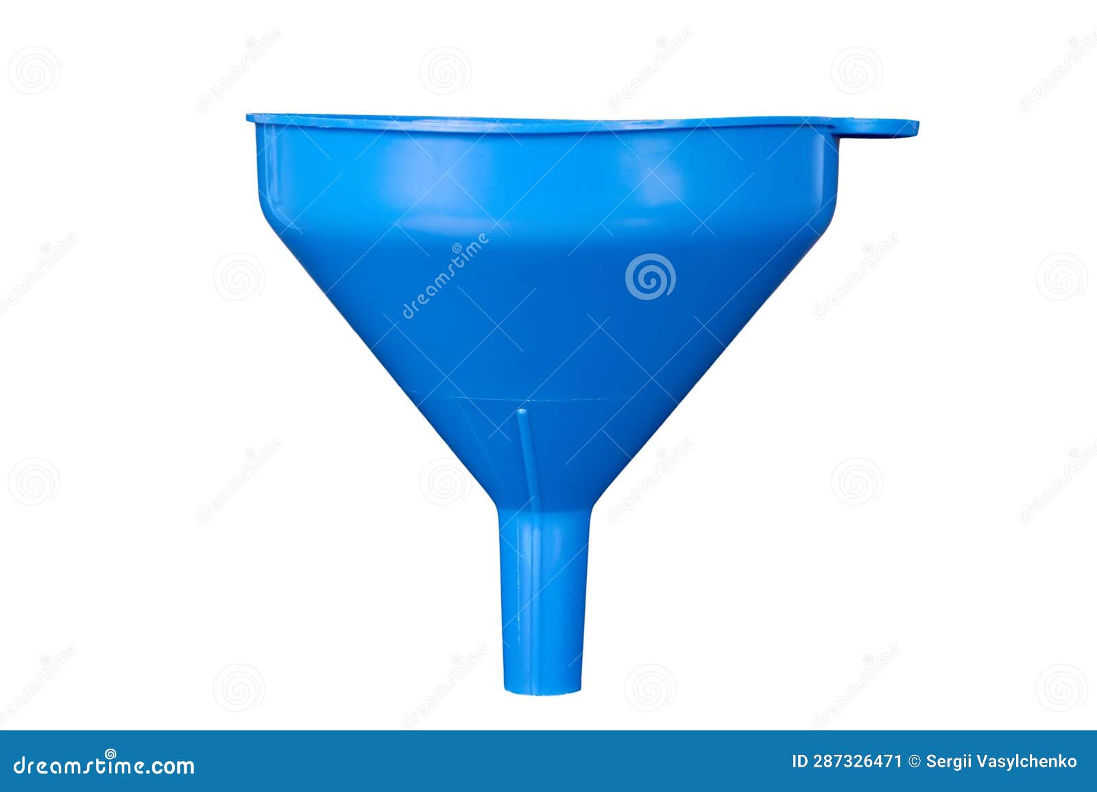 Blue Plastic Water Funnel on White Background. Stock Image - Image of ...