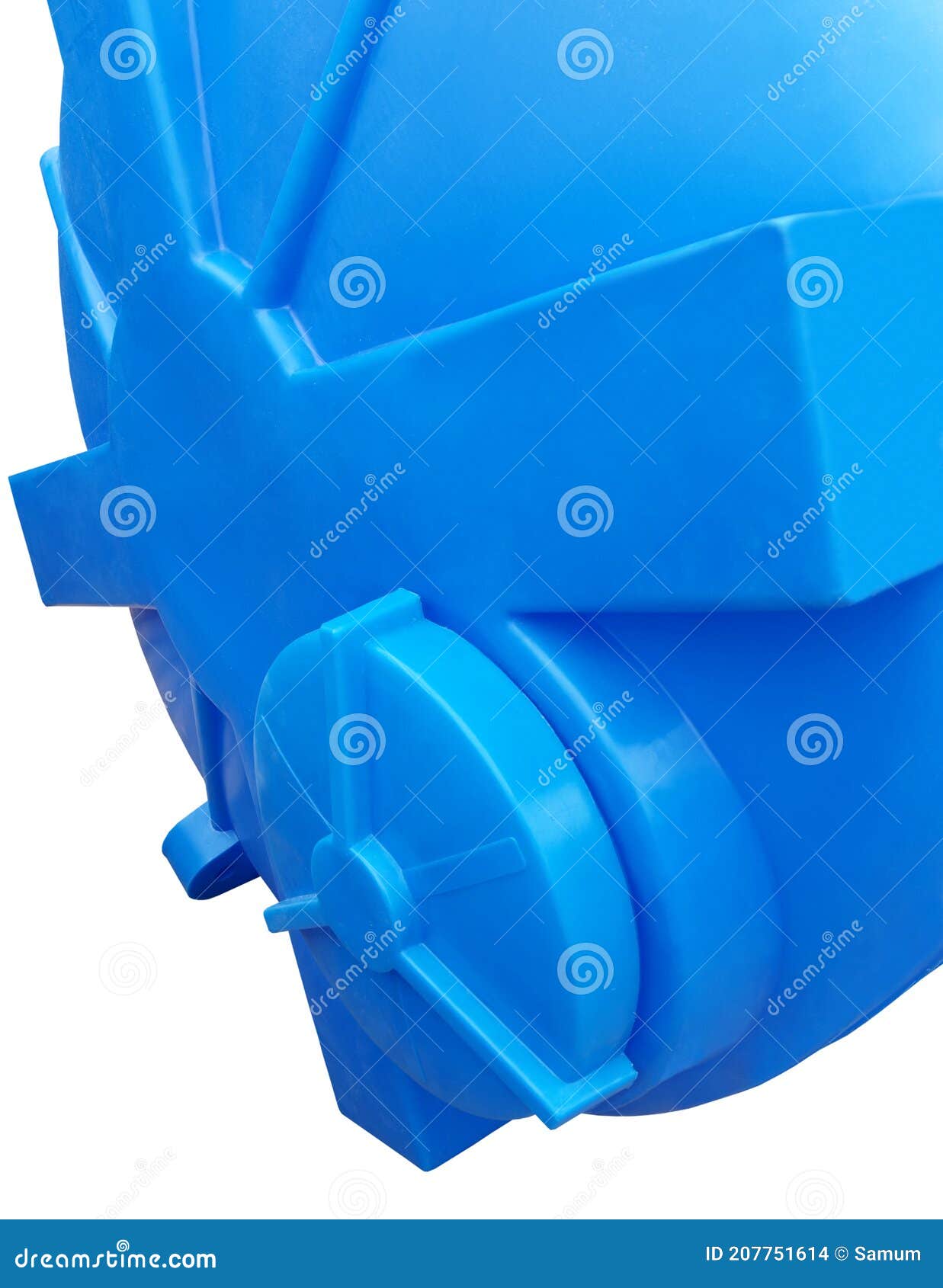 Blue Plastic Water and Liquids Barrel Storage Stock Photo - Image of ...