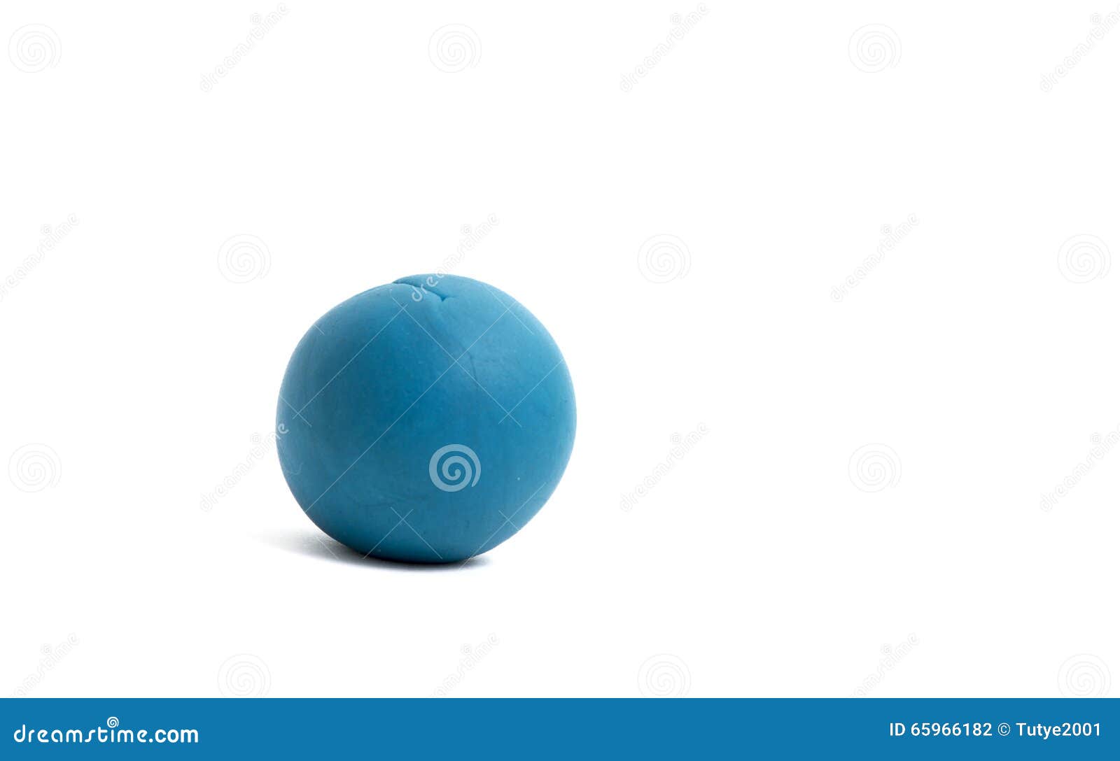 Blue Plasticine Ball on White Background Stock Photo - Image of ...