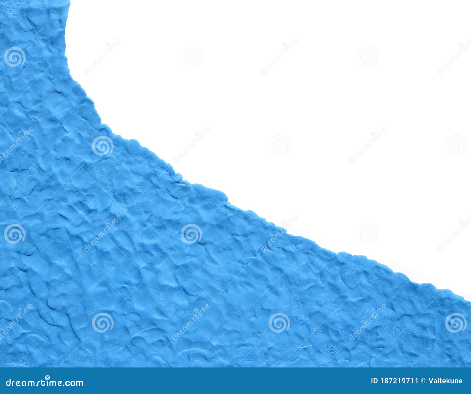 Blue Plasticine Texture Isolated on White Background. Stock Image ...