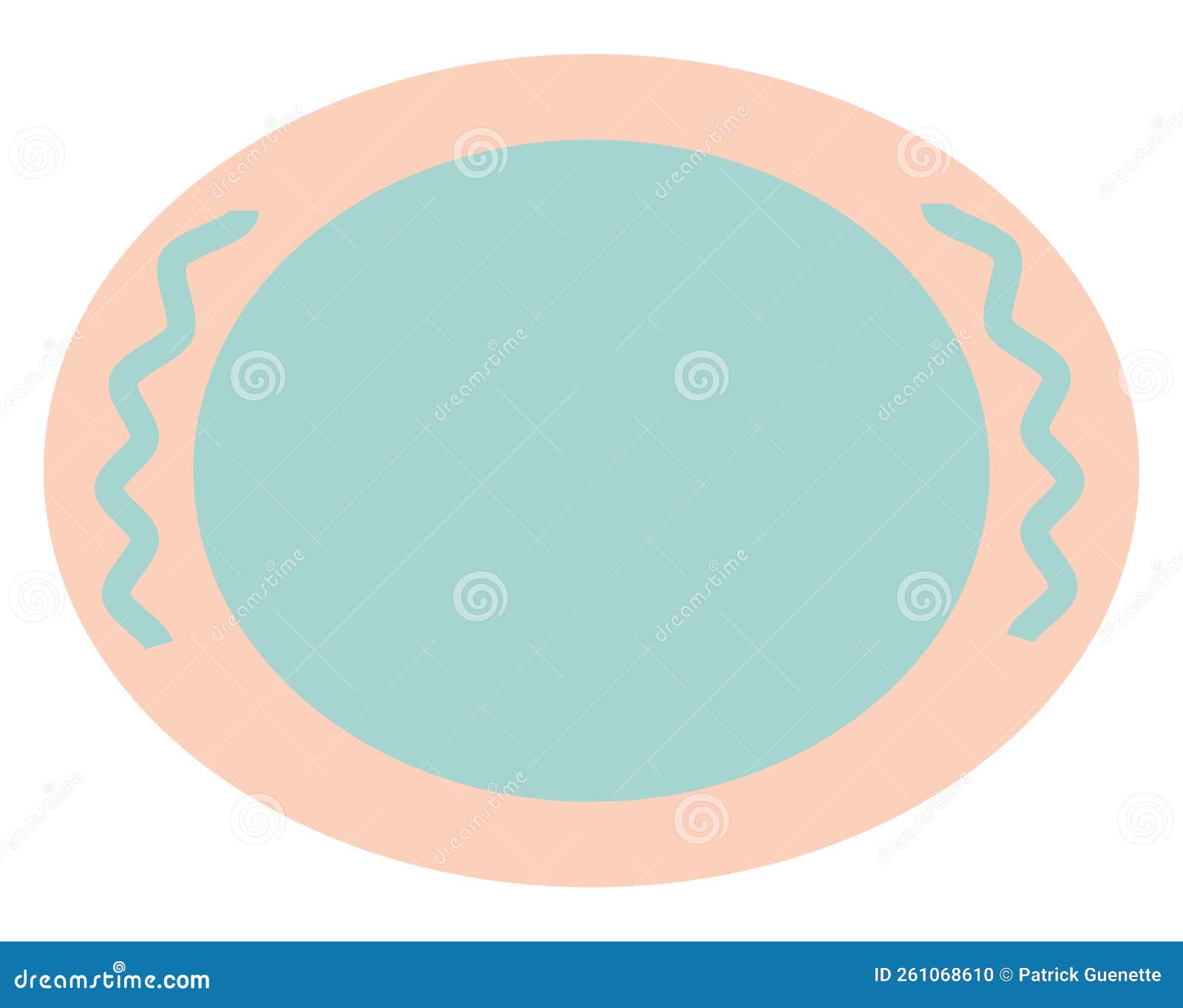 Blue plate, icon stock vector. Illustration of symbol - 261068610