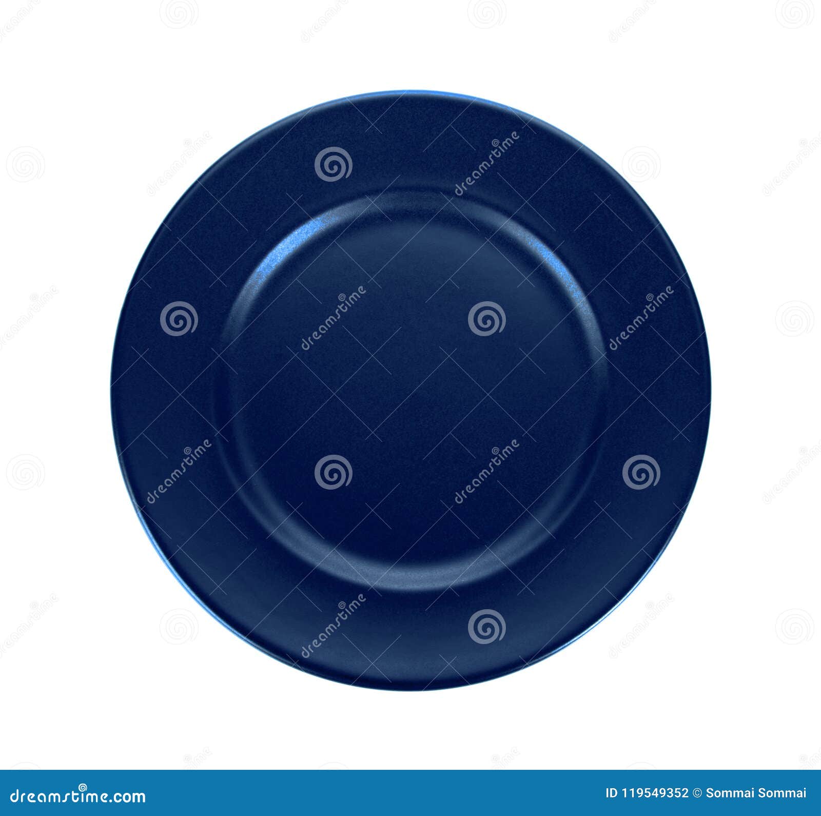 Blue Plate Isolated on White Background Stock Photo - Image of clean ...