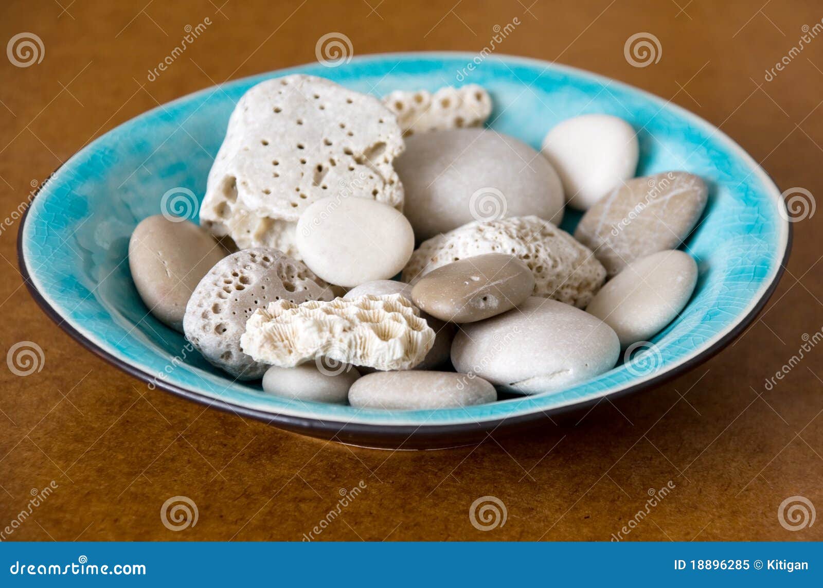 Blue Plate and Stones stock image. Image of beautiful - 18896285