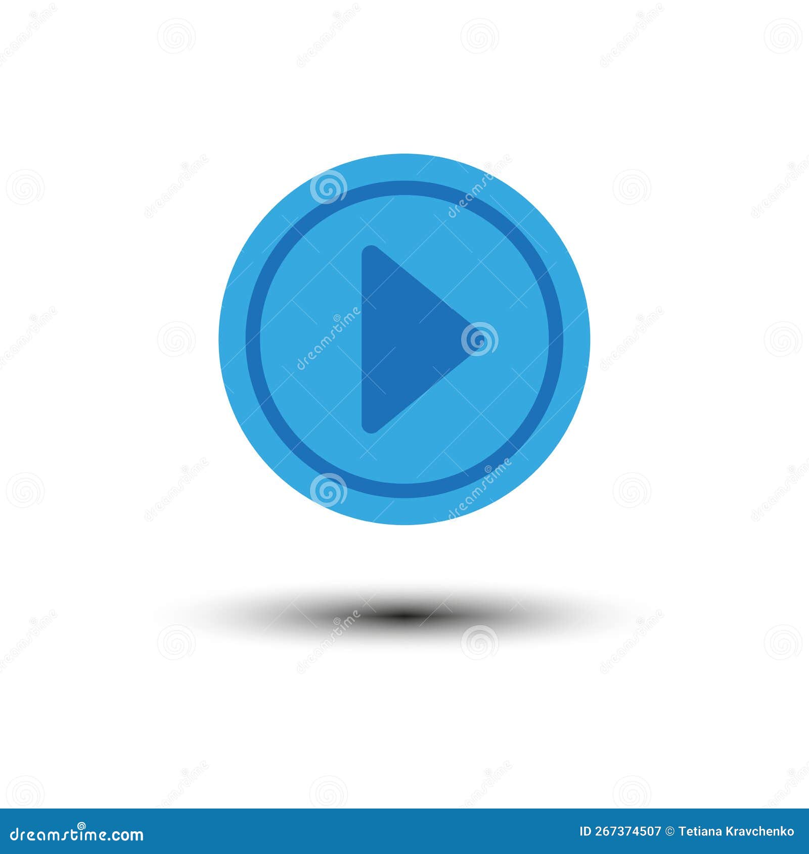 Blue Play Button. Digital Technology. Vector Illustration Stock ...