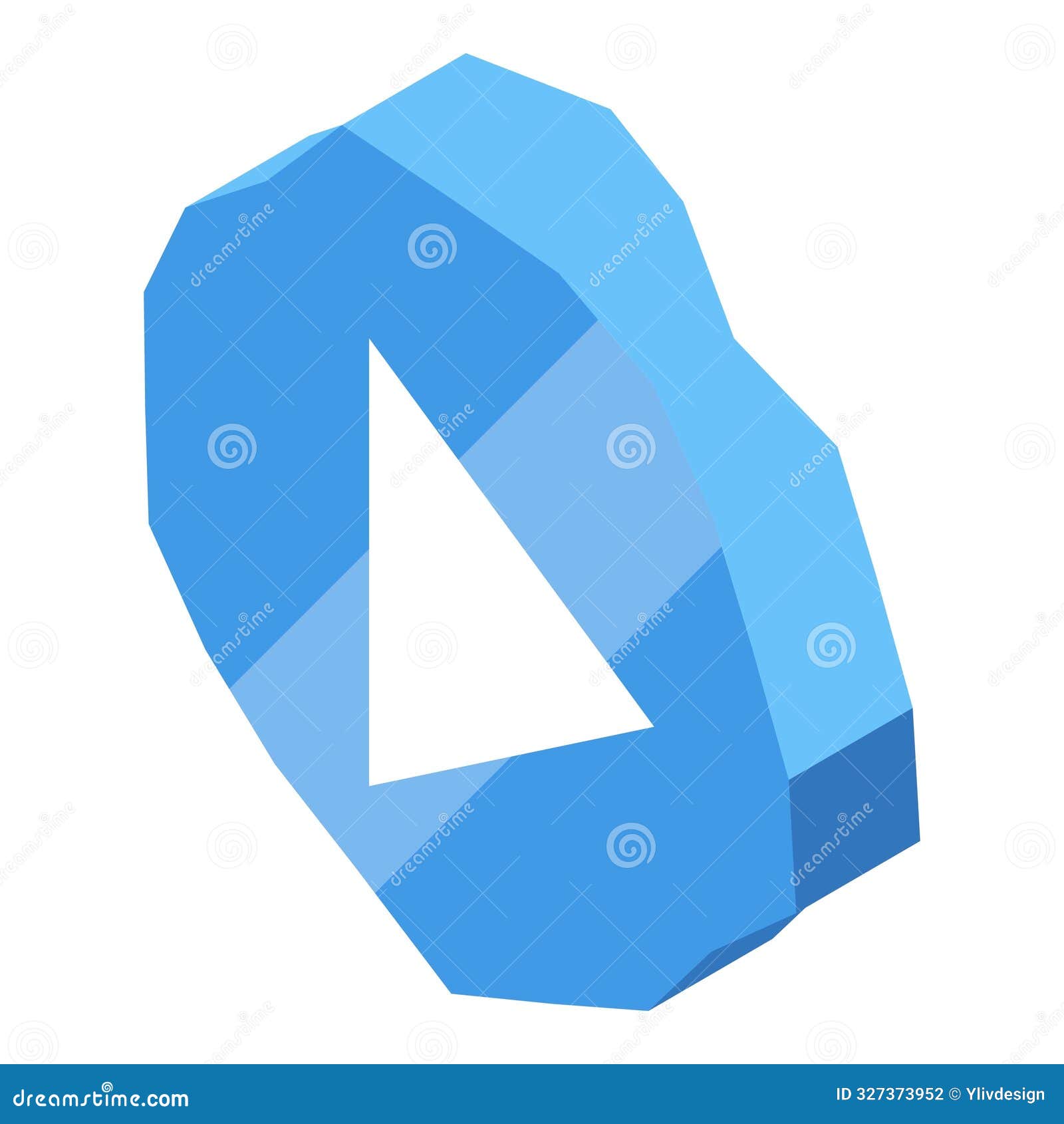 Blue Play Button Icon Showing Concept of Multimedia Playback Stock ...