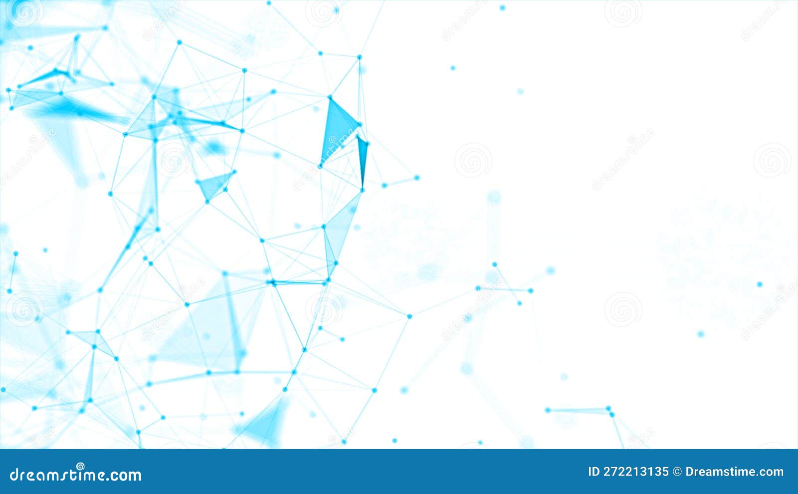 Blue Plexus Connecting Dots on Black Background Stock Illustration ...