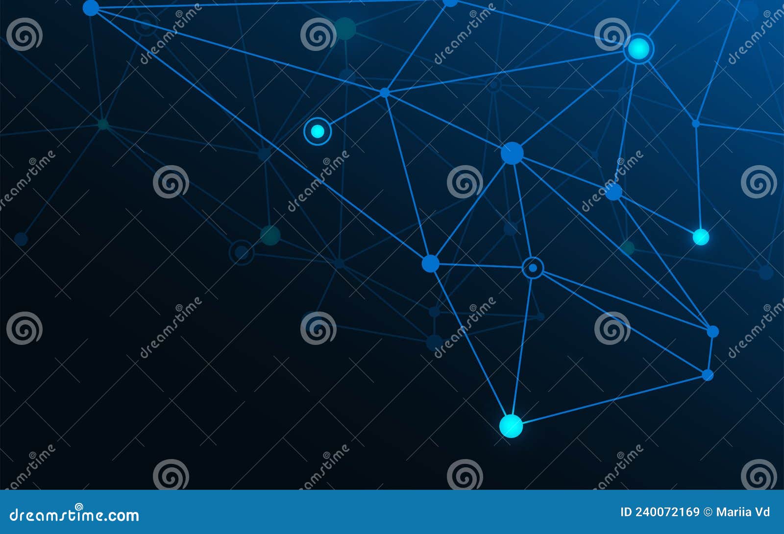 Blue Plexus Line Concept with Complex Vector Internet Structure ...