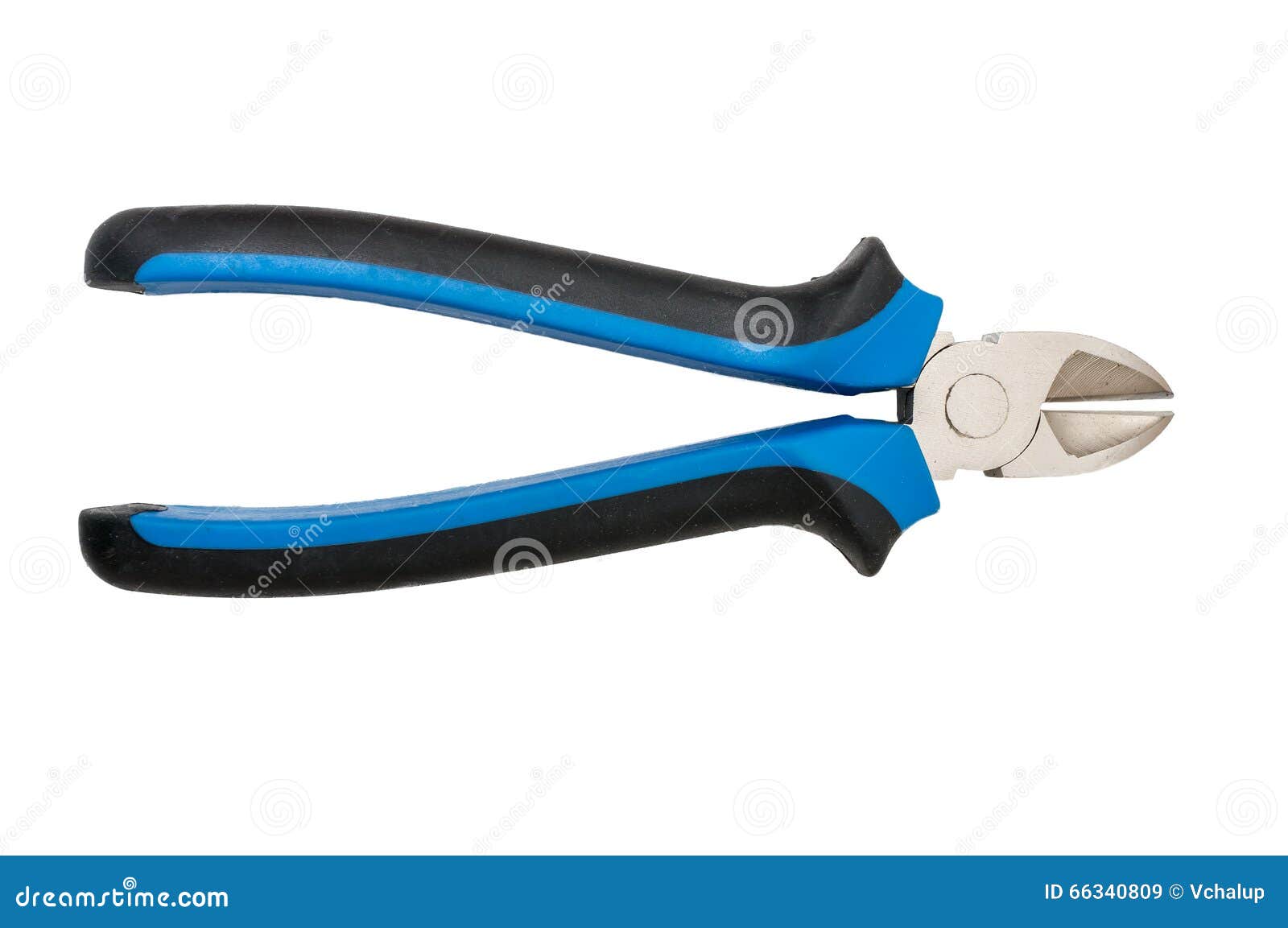 Blue Pliers Isolated on White Background Stock Image - Image of work ...