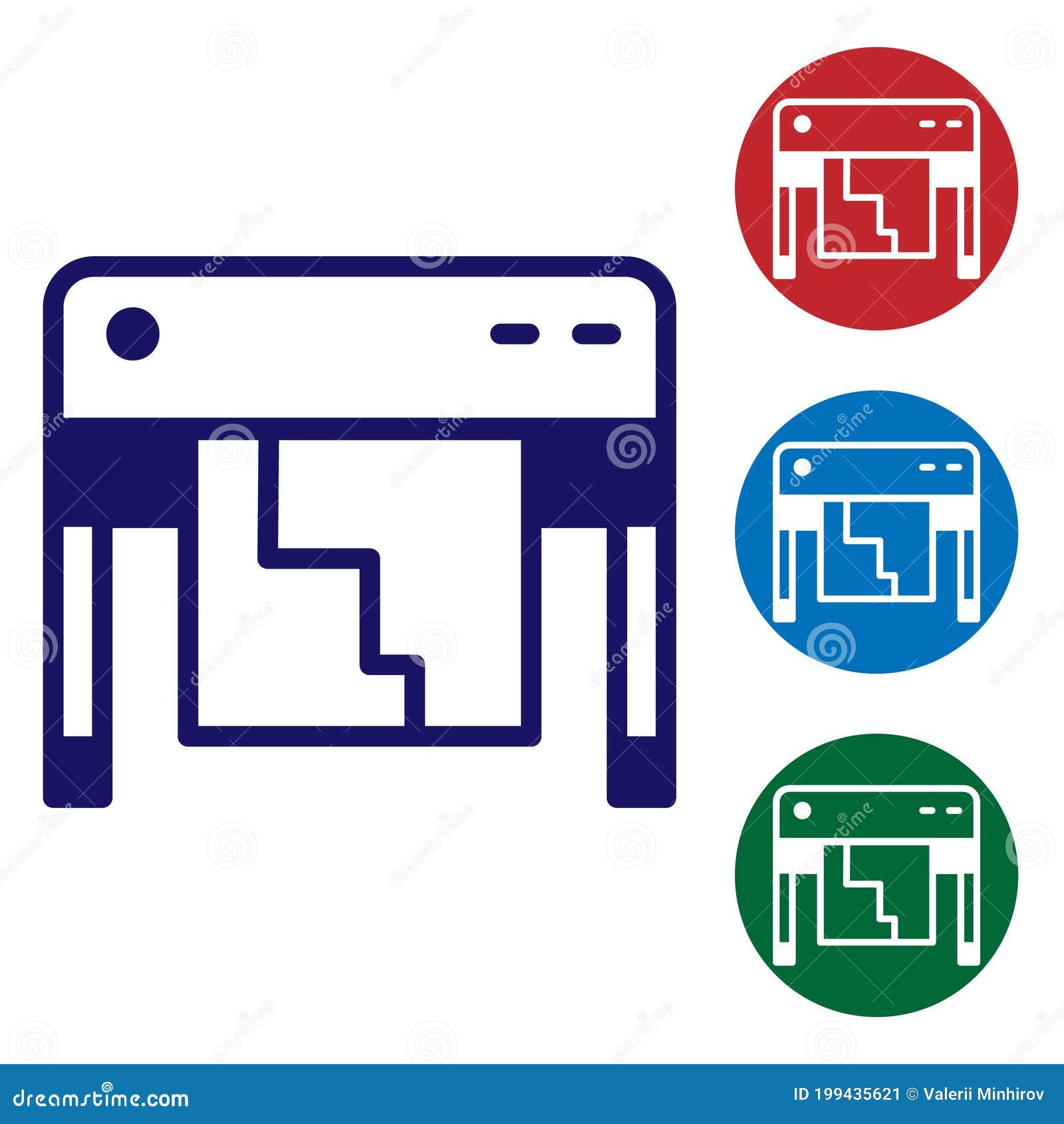 Blue Plotter Icon Isolated on White Background. Large Format ...