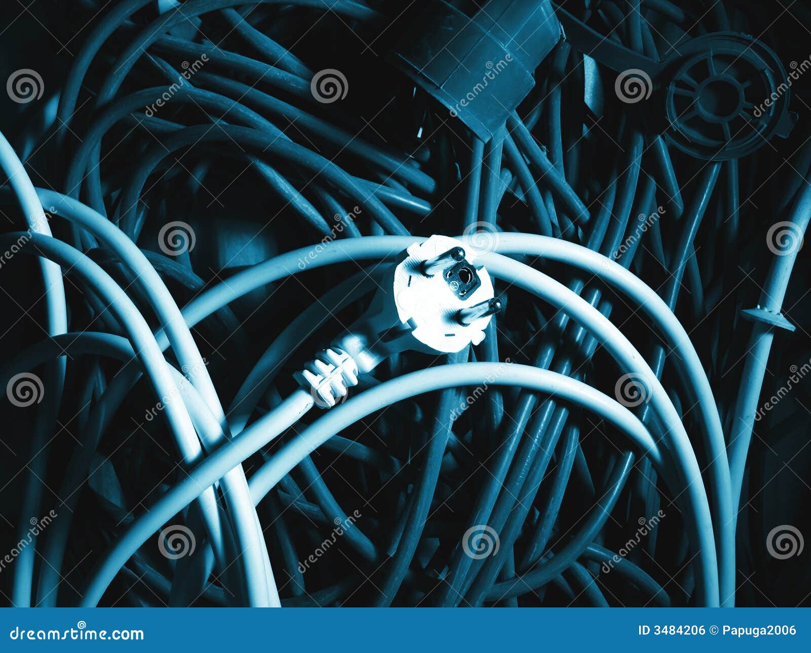 Blue plug stock photo. Image of disorder, device, color - 3484206