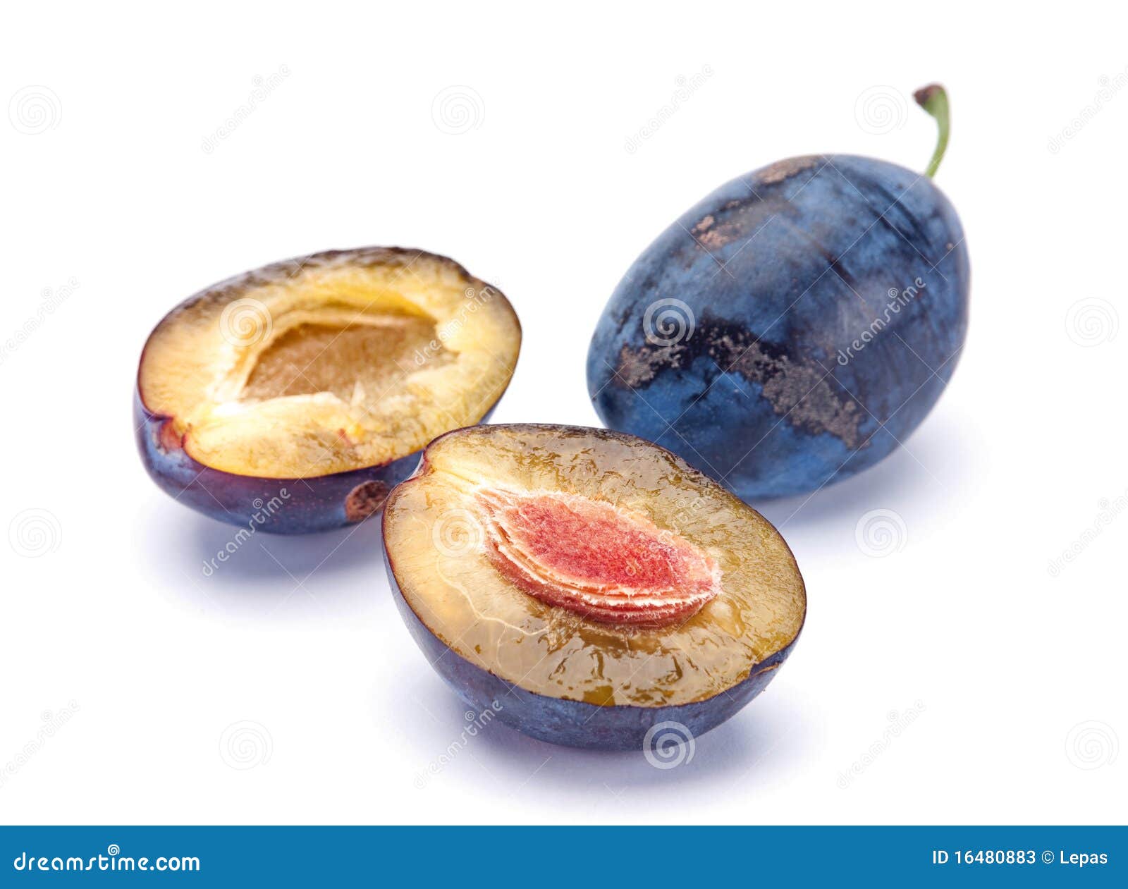 Blue plum stock image. Image of slice, isolated, closeup - 16480883
