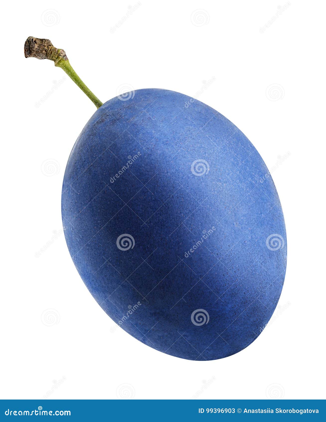 Blue Plum Isolated on White Background Stock Image - Image of healthy ...