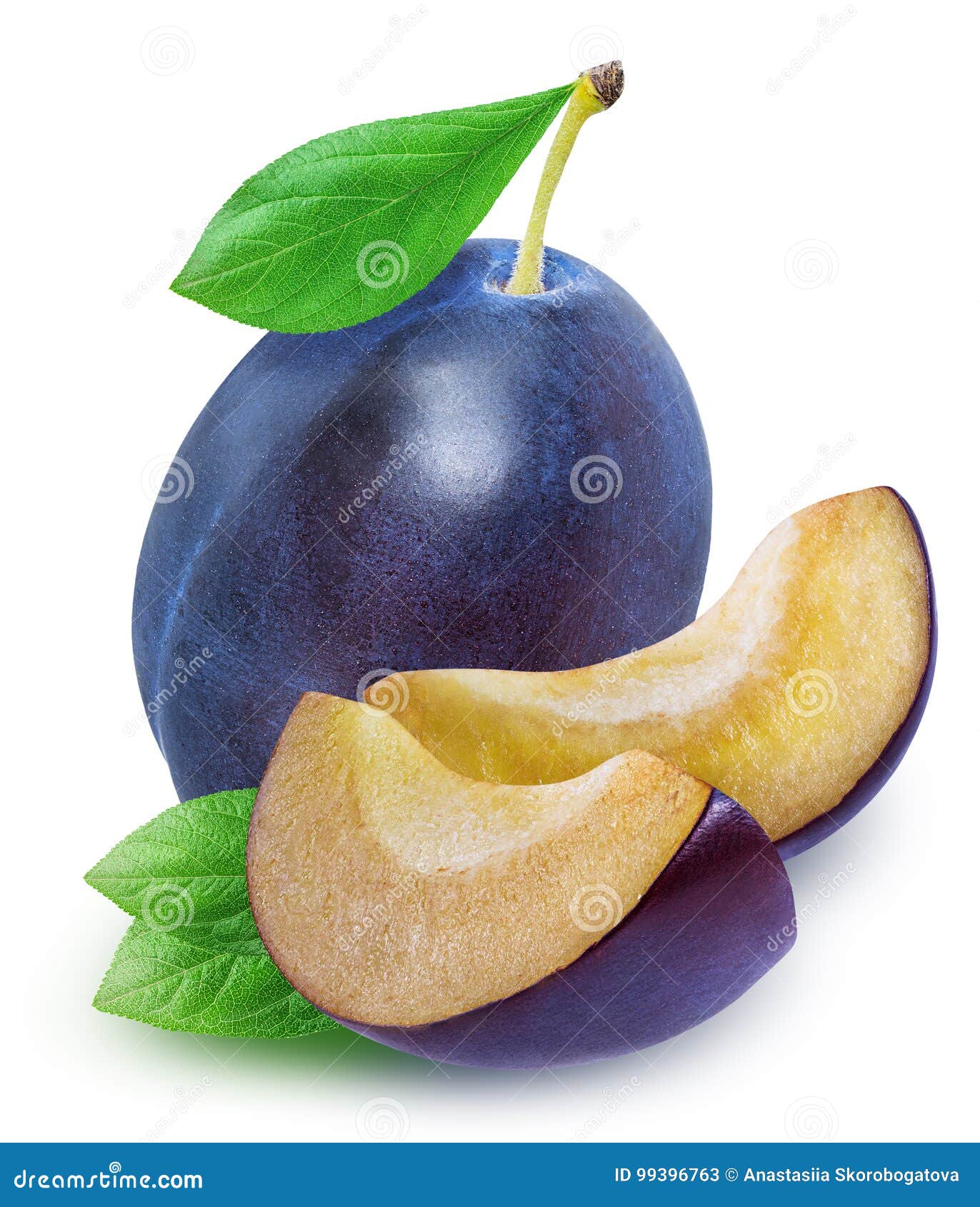 Blue Plum Isolated on White Background Stock Image - Image of cutout ...