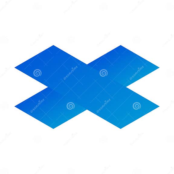 Blue Plus Sign Icon, Isometric Style Stock Vector - Illustration of ...