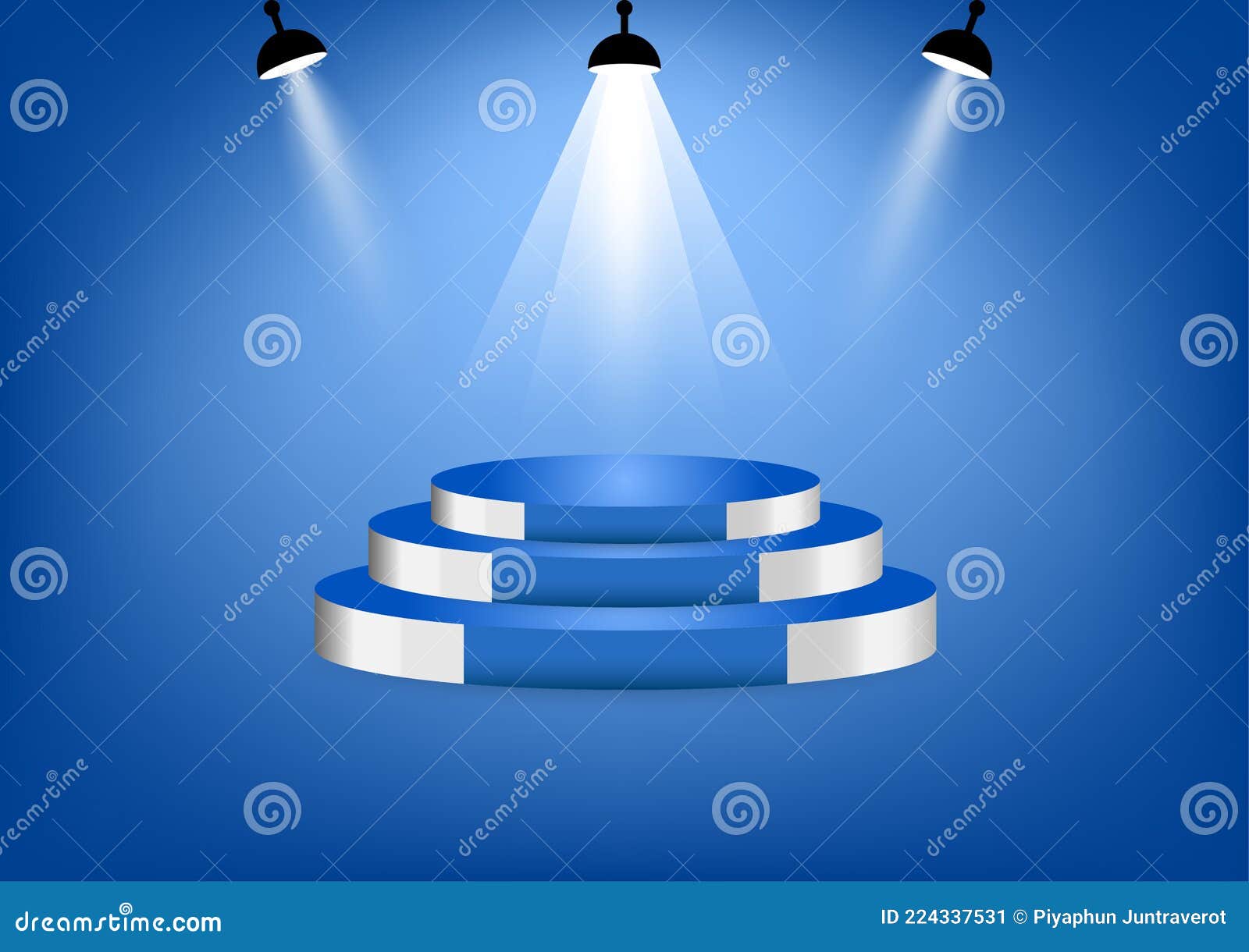 Blue Podium for Show Product or Presentation with Spotlight with Blue ...