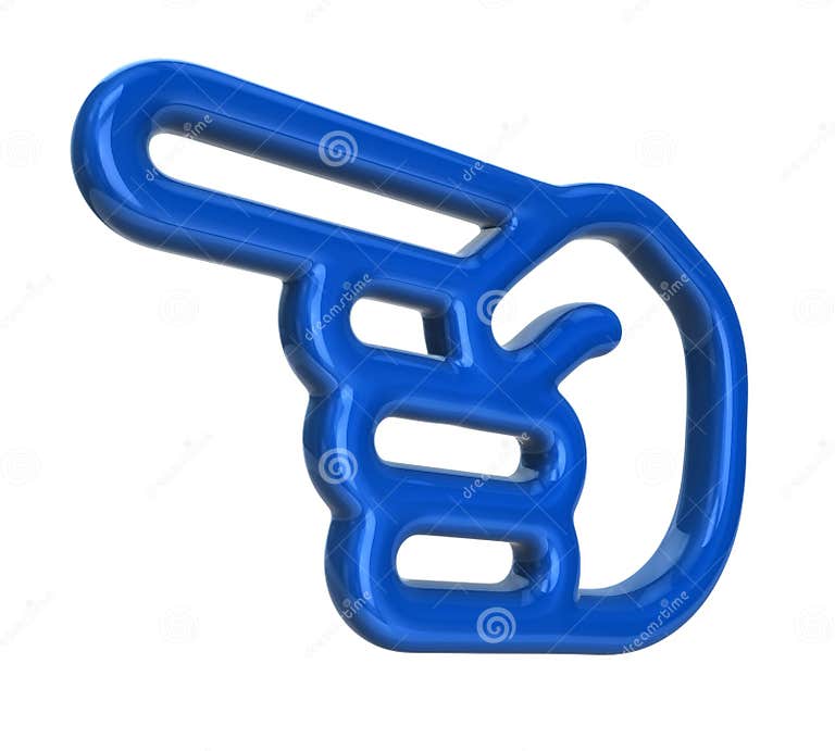 Blue pointer hand stock illustration. Illustration of isolated - 46740261